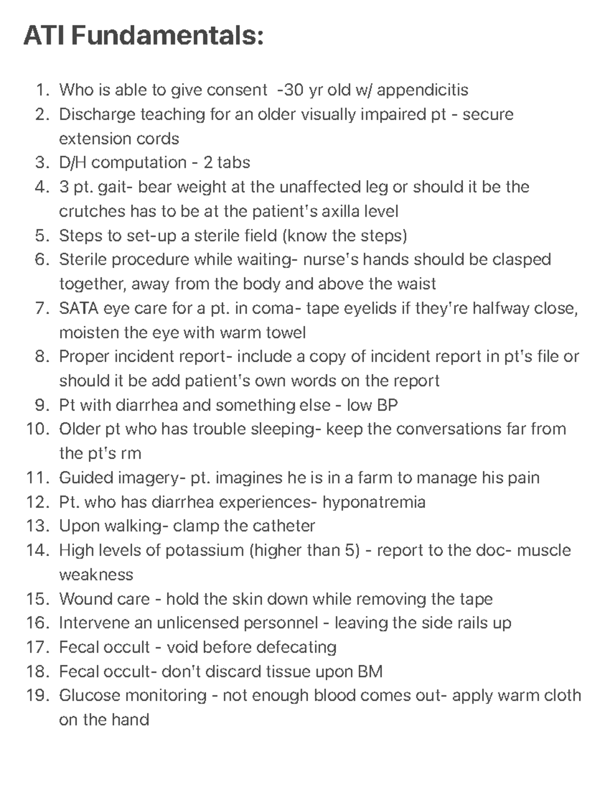 ATI Fundamentals - 1. 2. 3. 4. 5. 6. 7. 8. 9. 10. 11. 12. 13. 14. 15 ...