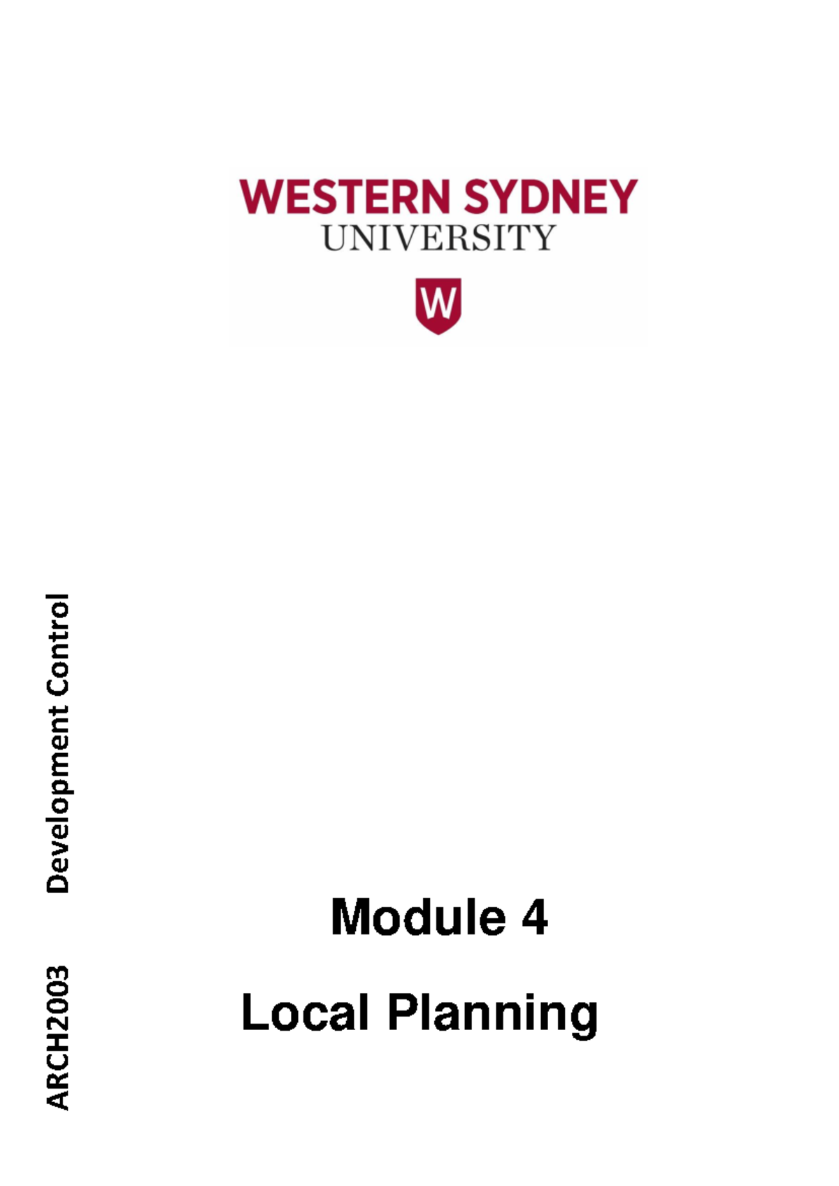 Module 4 Local Planning - Module 4 Local Planning ARCH Development ...