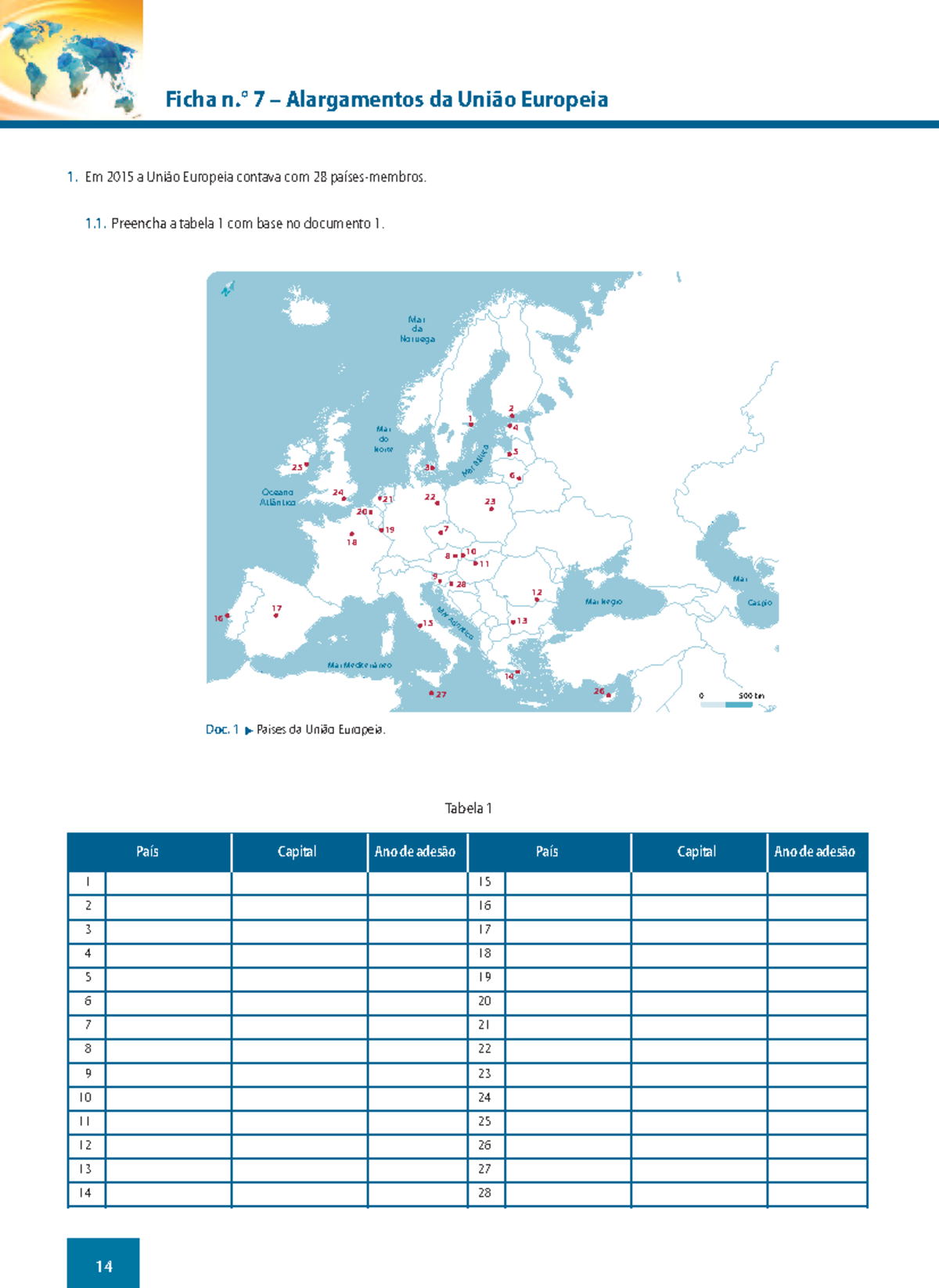 Ficha sobre os países da UE - Ficha n.° 7 – Alargamentos da União ...