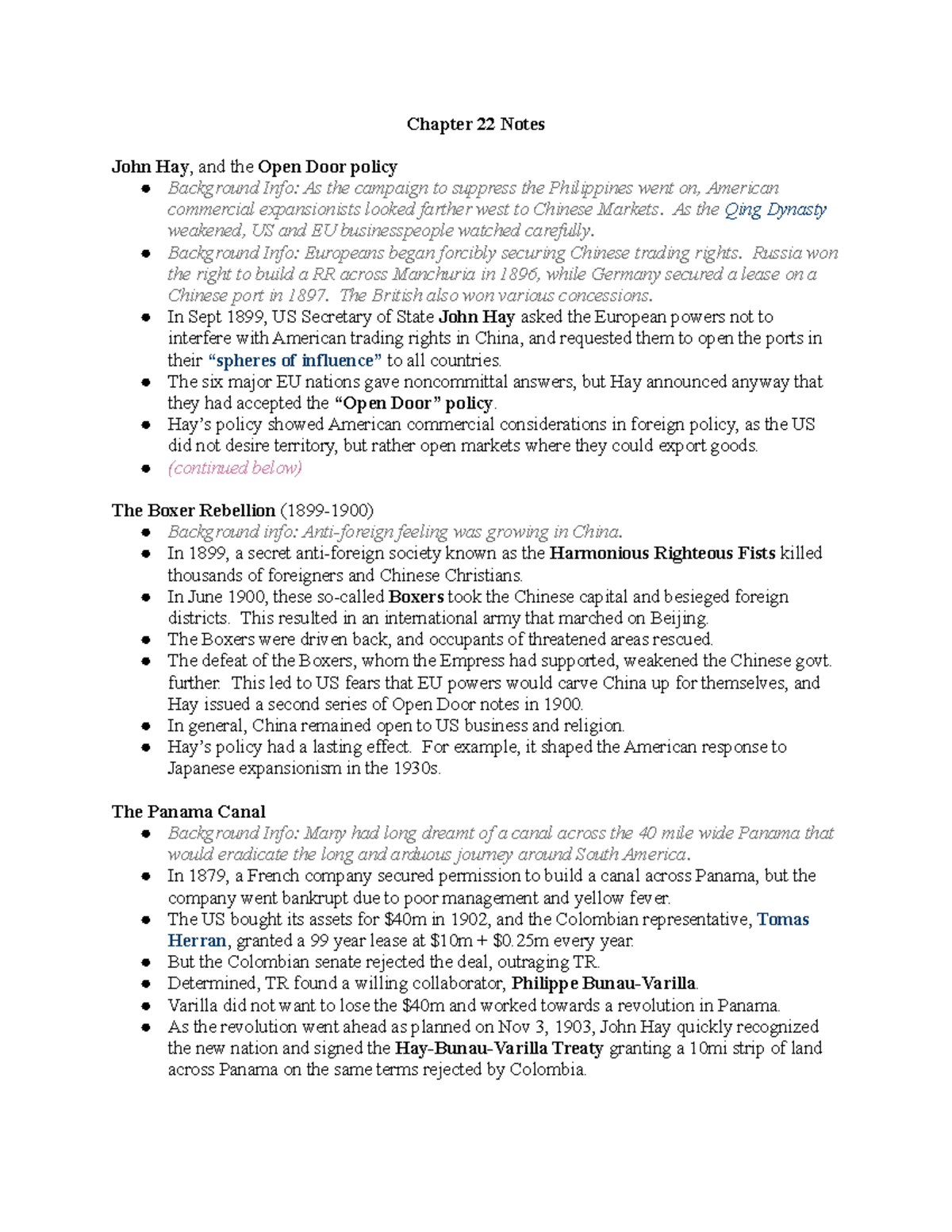 Chapter 22Notes - American history lecture notes - Chapter 22 Notes ...