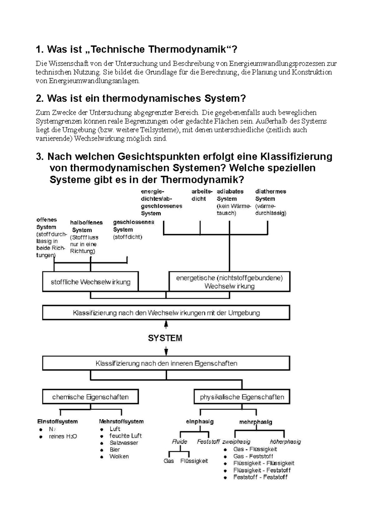 Thermo - wintersemester - 1. Was ist „Technische Thermodynamik“? Die ...