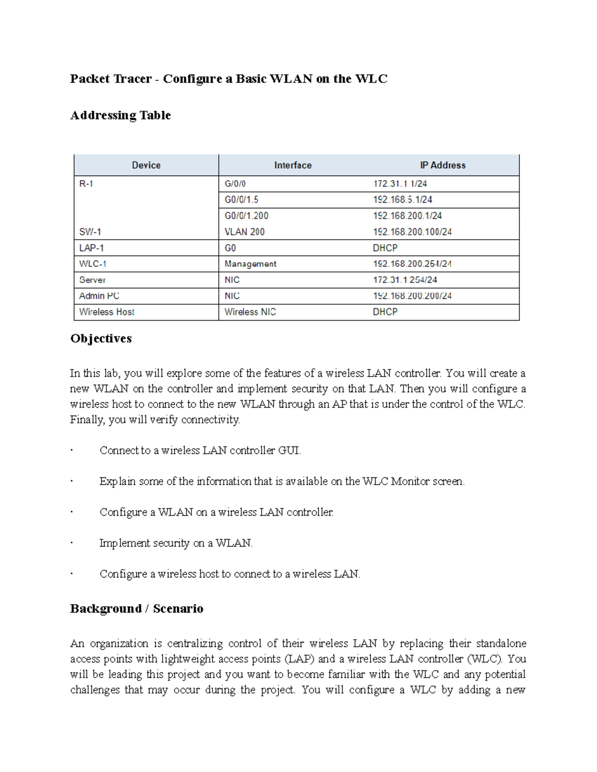 Untitled document - gbbbgbgbgb - Packet Tracer - Configure a Basic WLAN ...