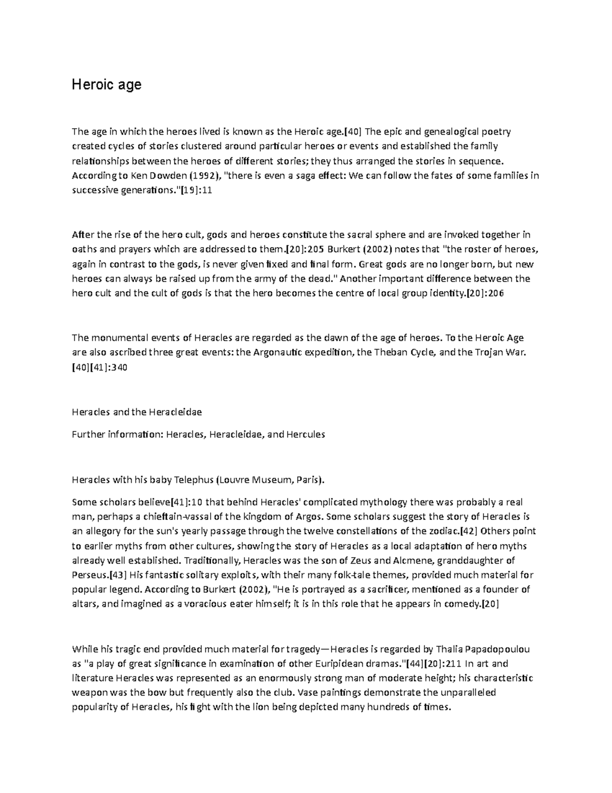 S6 - An article. - Heroic age The age in which the heroes lived is ...