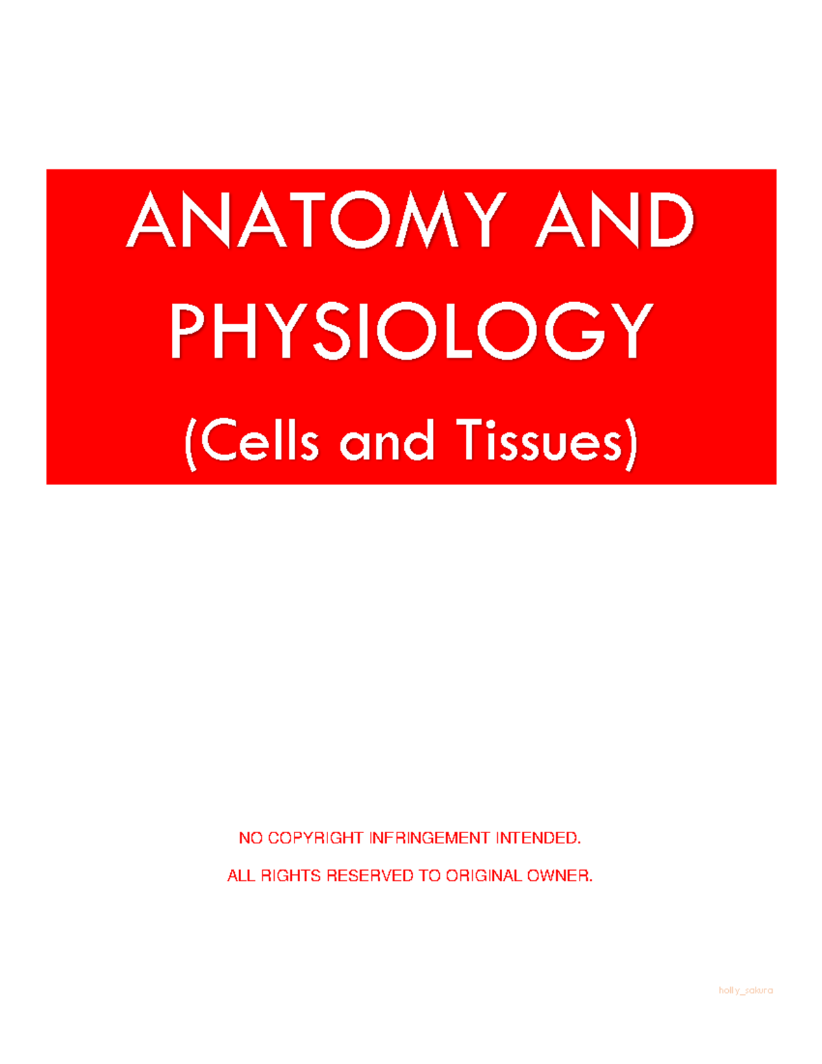 Cells and Tissues Anatomy and Physiology - ANATOMY AND PHYSIOLOGY ...
