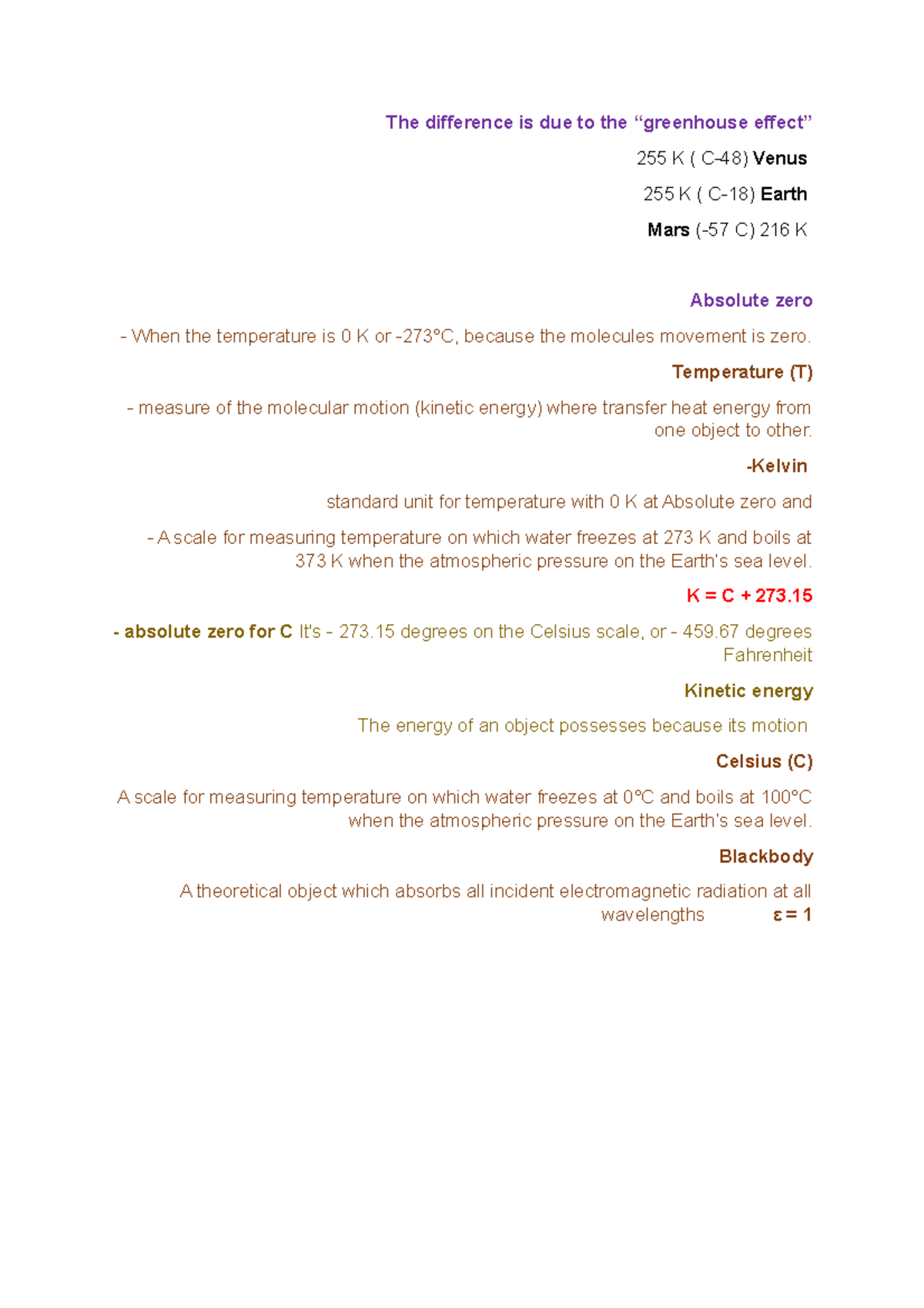 Modelling Natural Systems Notes PART 2 - The difference is due to the ...