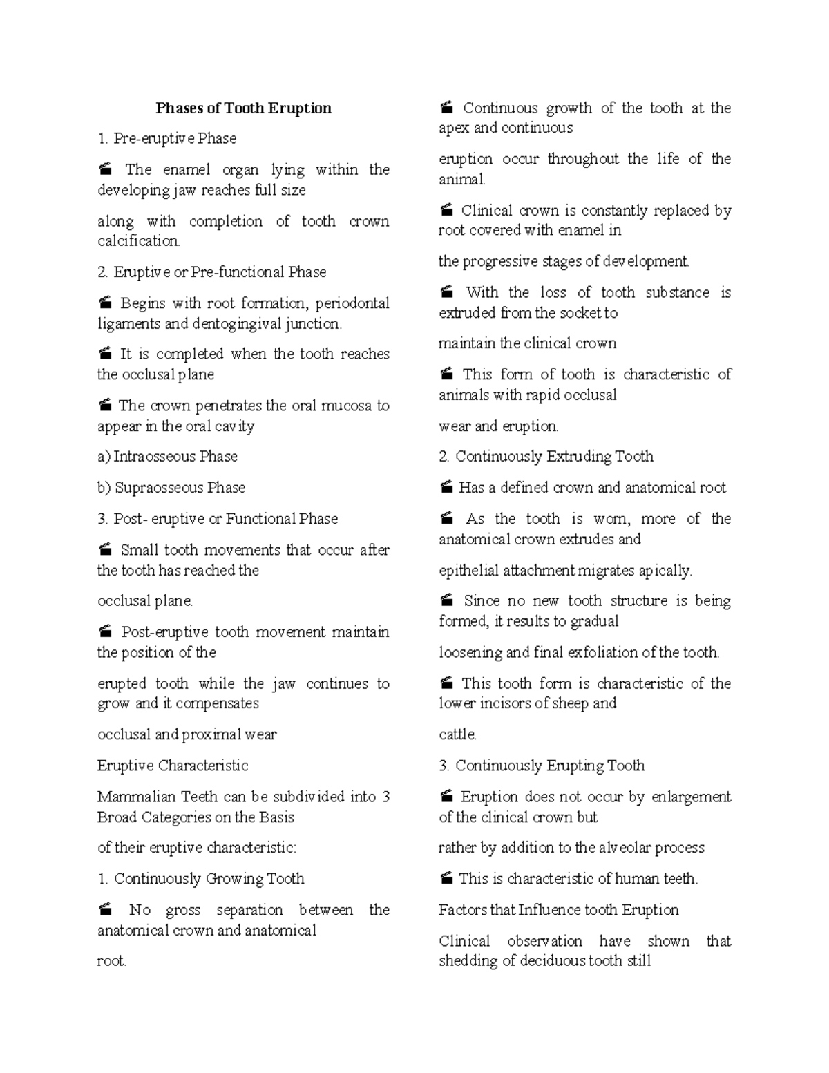 Phases OF Tooth Eruption - Phases of Tooth Eruption Pre-eruptive Phase ...