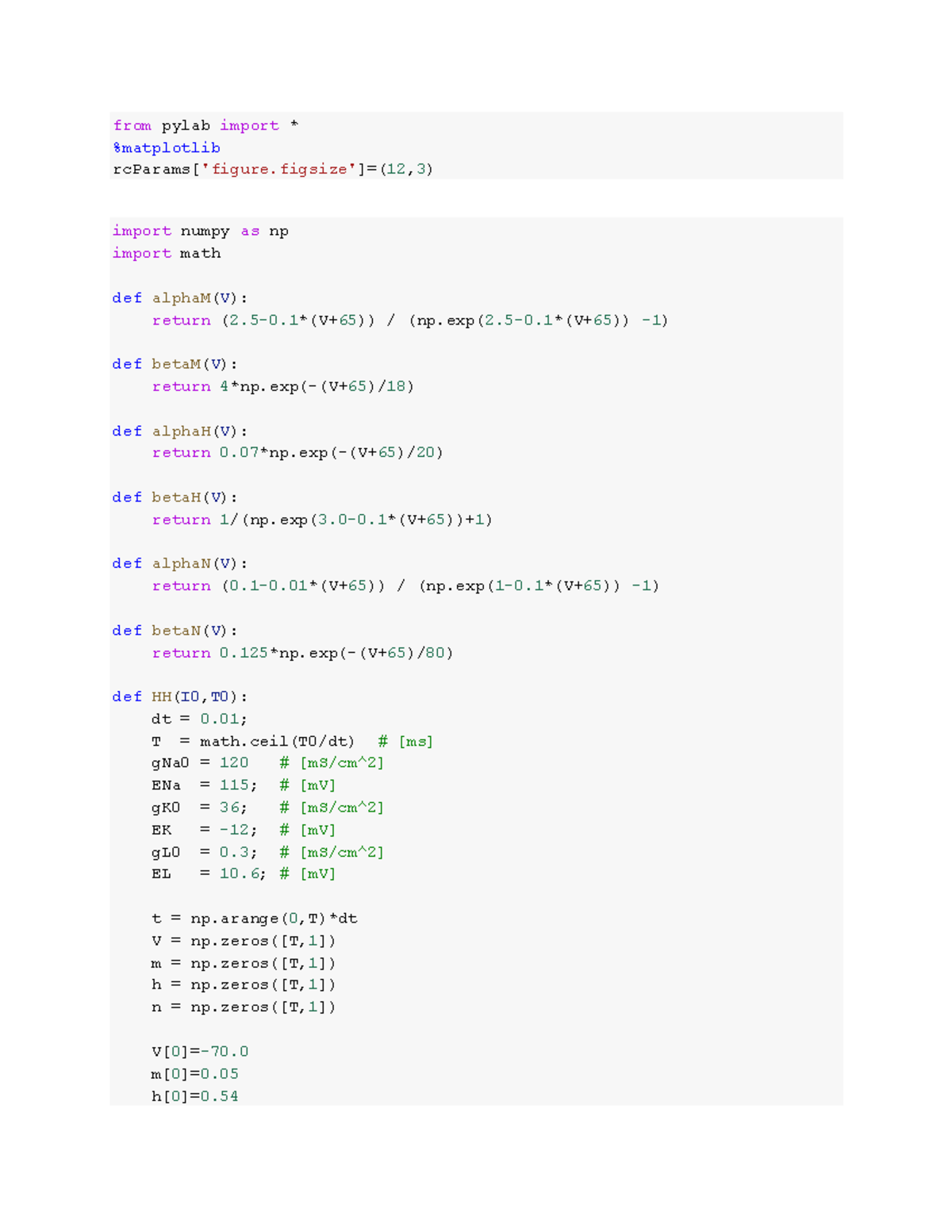 Huxley Model - from pylab import * %matplotlib rcParams['figure']=( 12 , 3 ) import numpy as np ...