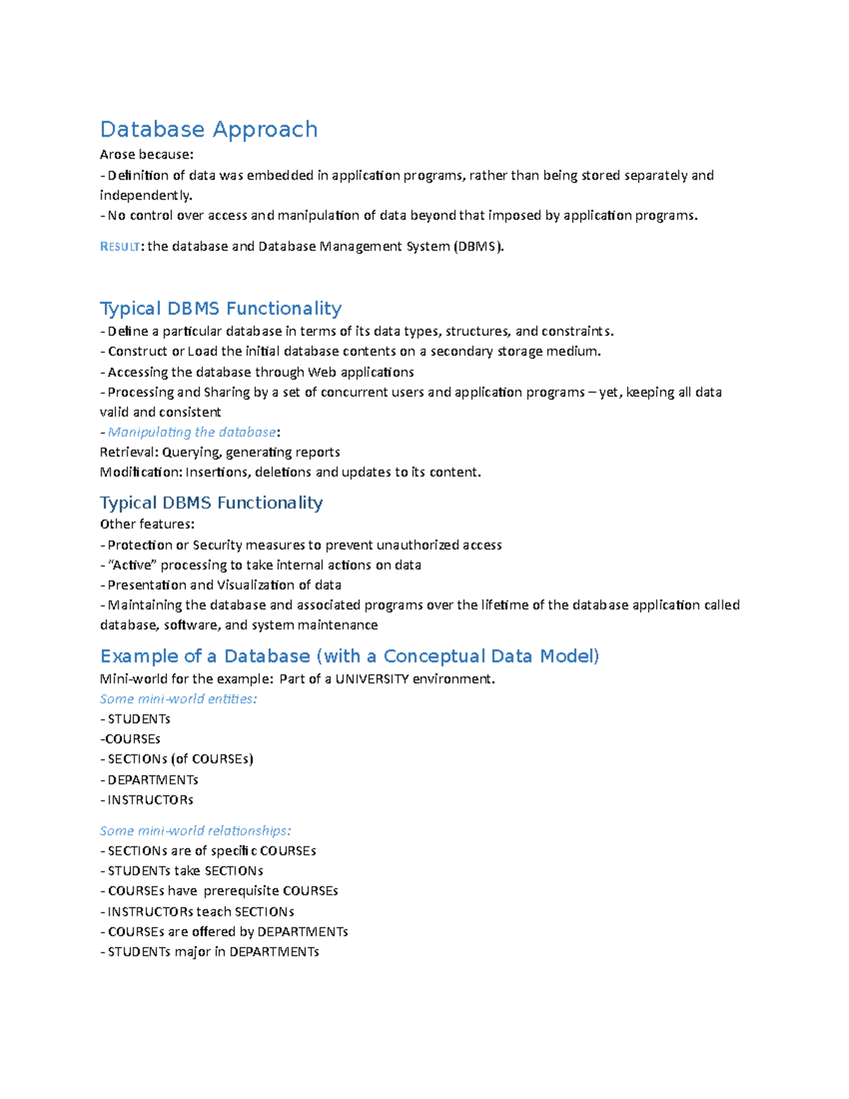 Database Approach Talks About How Data Are Organized Into Colums Rows And Tables Database