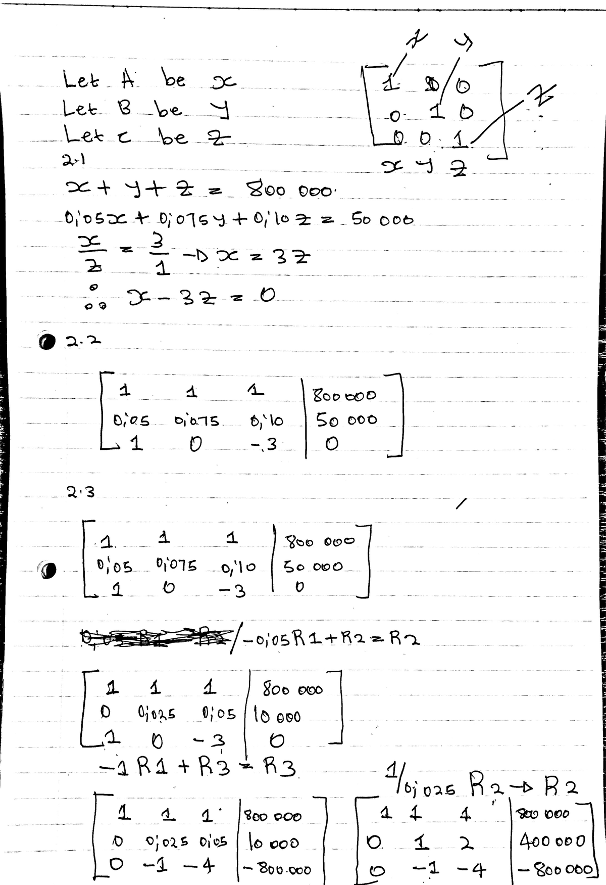 Matrix reduction - MTHS123 - Studocu
