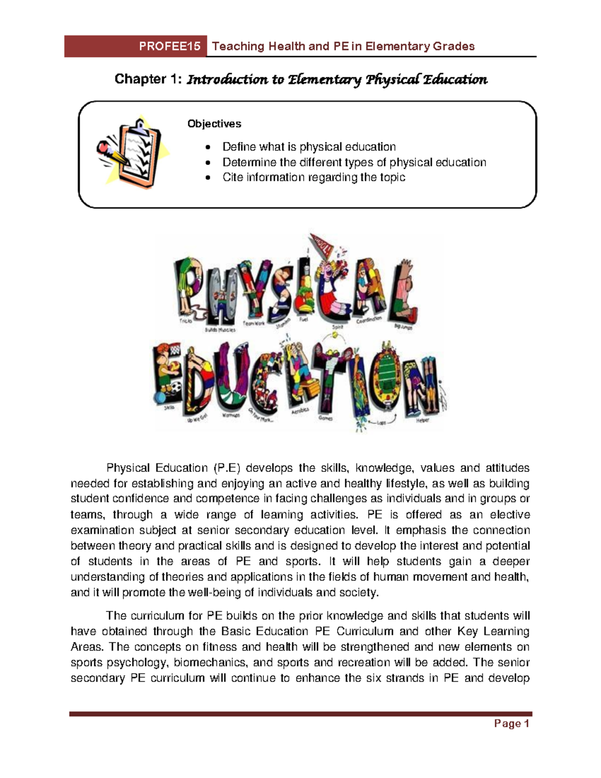 Chapter 1 - Teaching Education - Chapter 1: Introduction to Elementary ...
