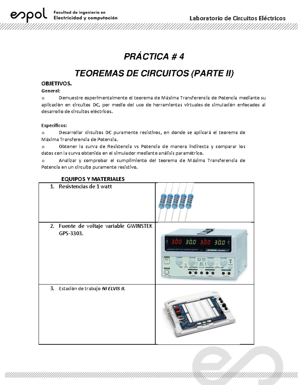 Práctica 4 PAO1 2021 - anañañin - PRÁCTICA # 4 TEOREMAS DE CIRCUITOS (PARTE II) OBJETIVOS ...
