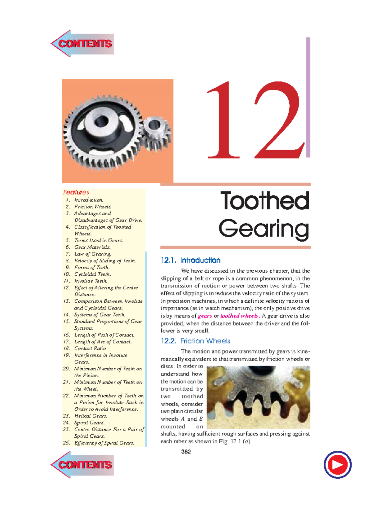 Toothed Gearing and gear drives - 382 l Theory of Machines 382 ...