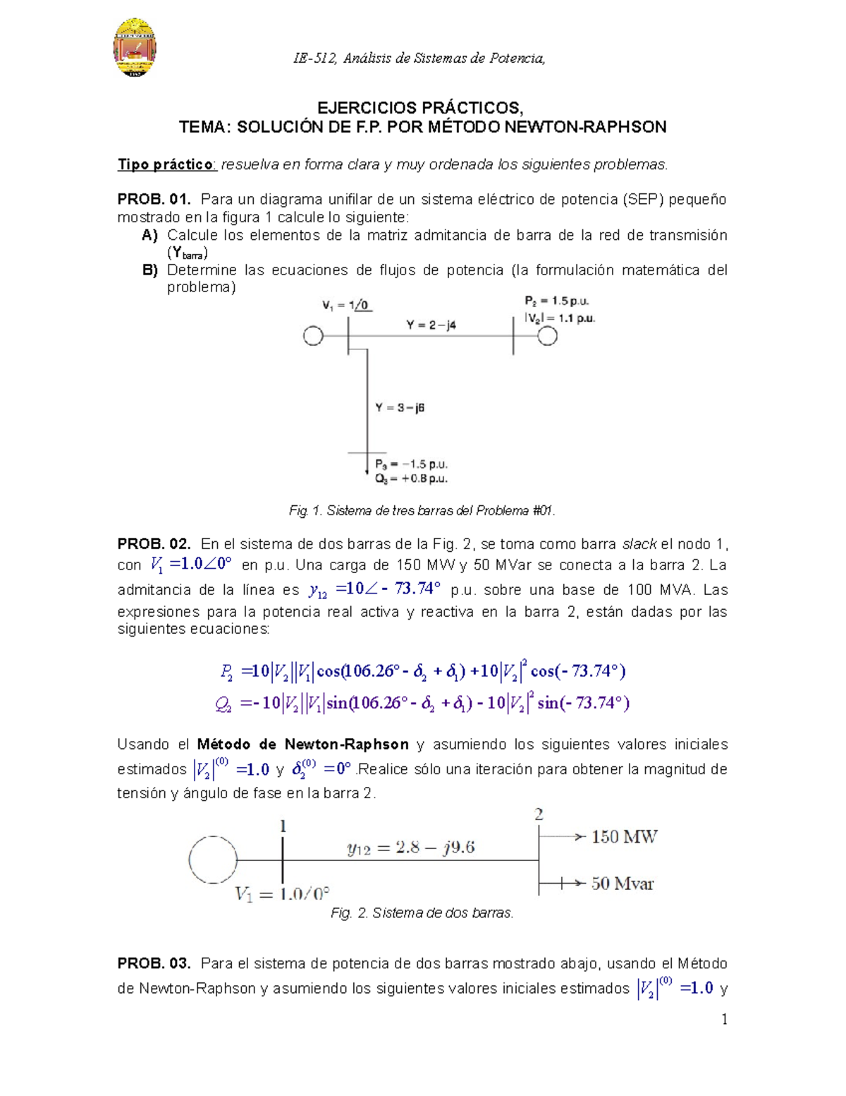 IE512 Ejercicio N-3 Concepto FP Newton Raphson II Exaparcial 1PA2015 ...