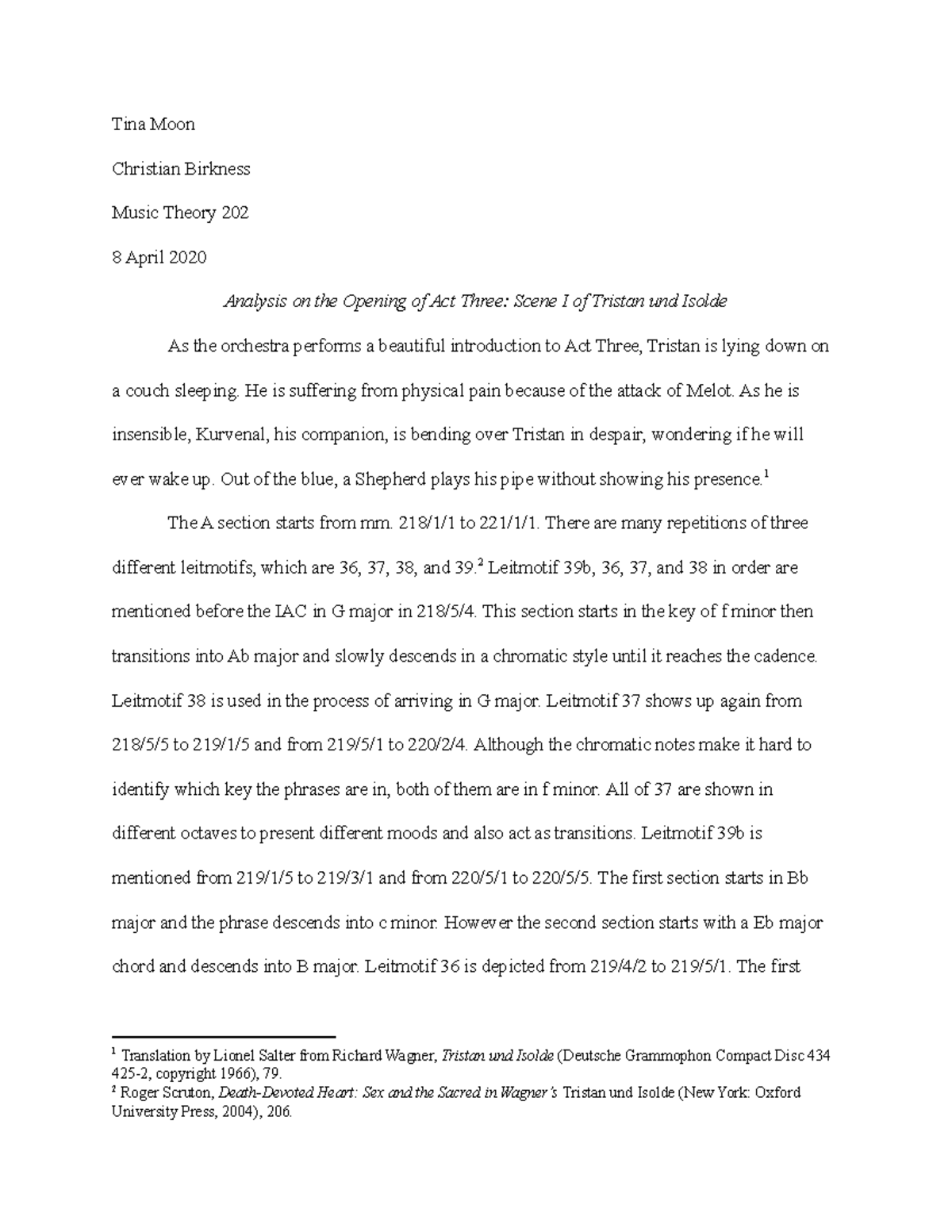 Tristan und Isolde Tina Moon - Tina Moon Christian Birkness Music ...