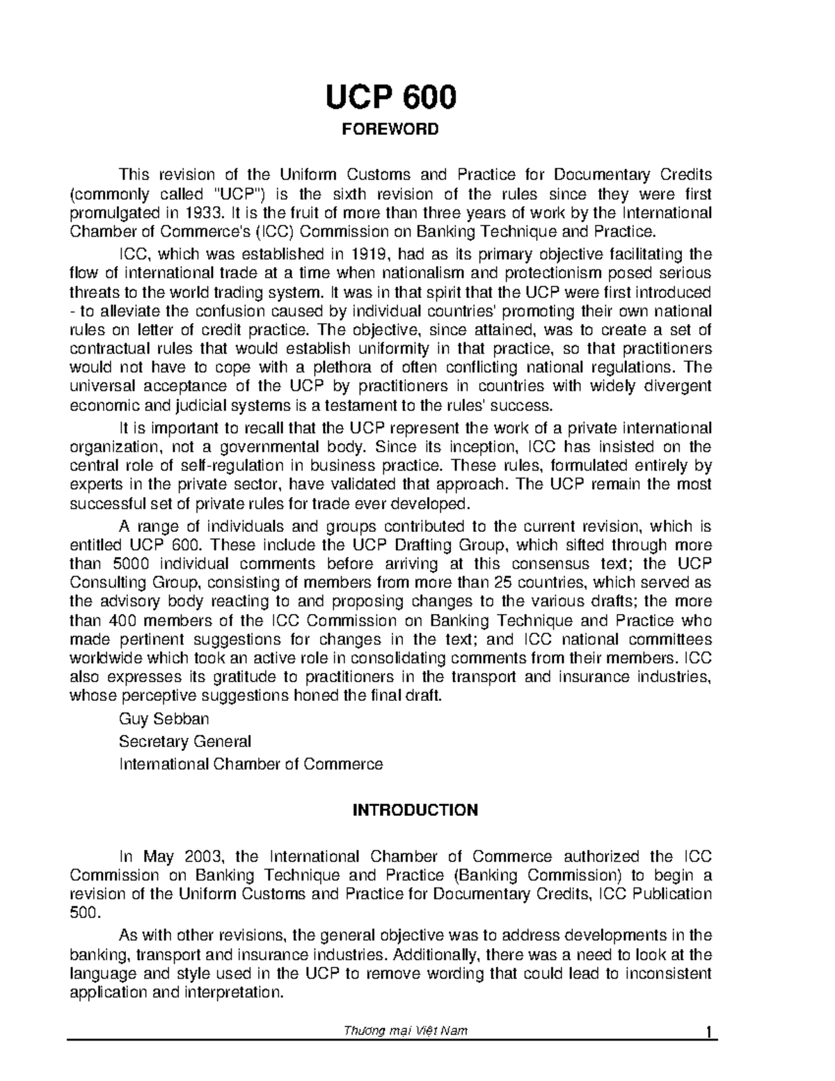UCP600 - English - Tài liệu Thanh toán quốc tế - UCP 600 FOREWORD This ...