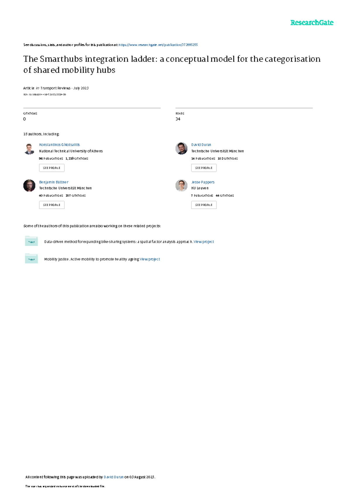 The smarthubs integration ladder a conceptual model for the ...