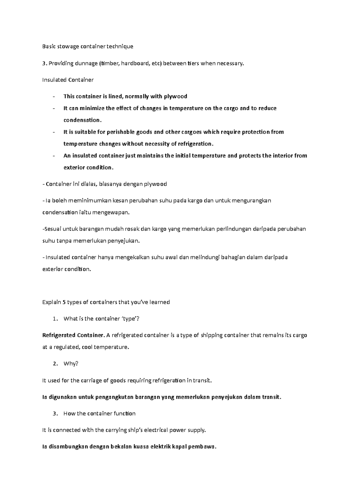 Tutorial MOG Container - Basic stowage container technique 3. Providing ...