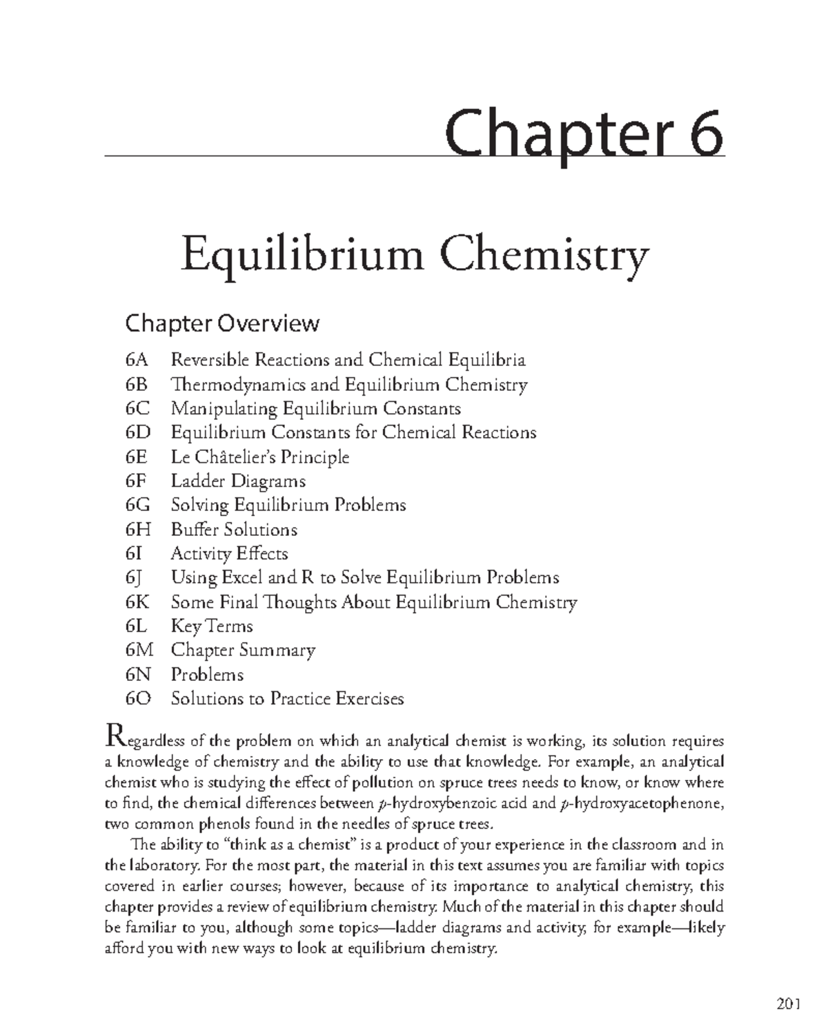 Chapter 6-páginas-1-16 - 201 Chapter 6 Equilibrium Chemistry Chapter ...