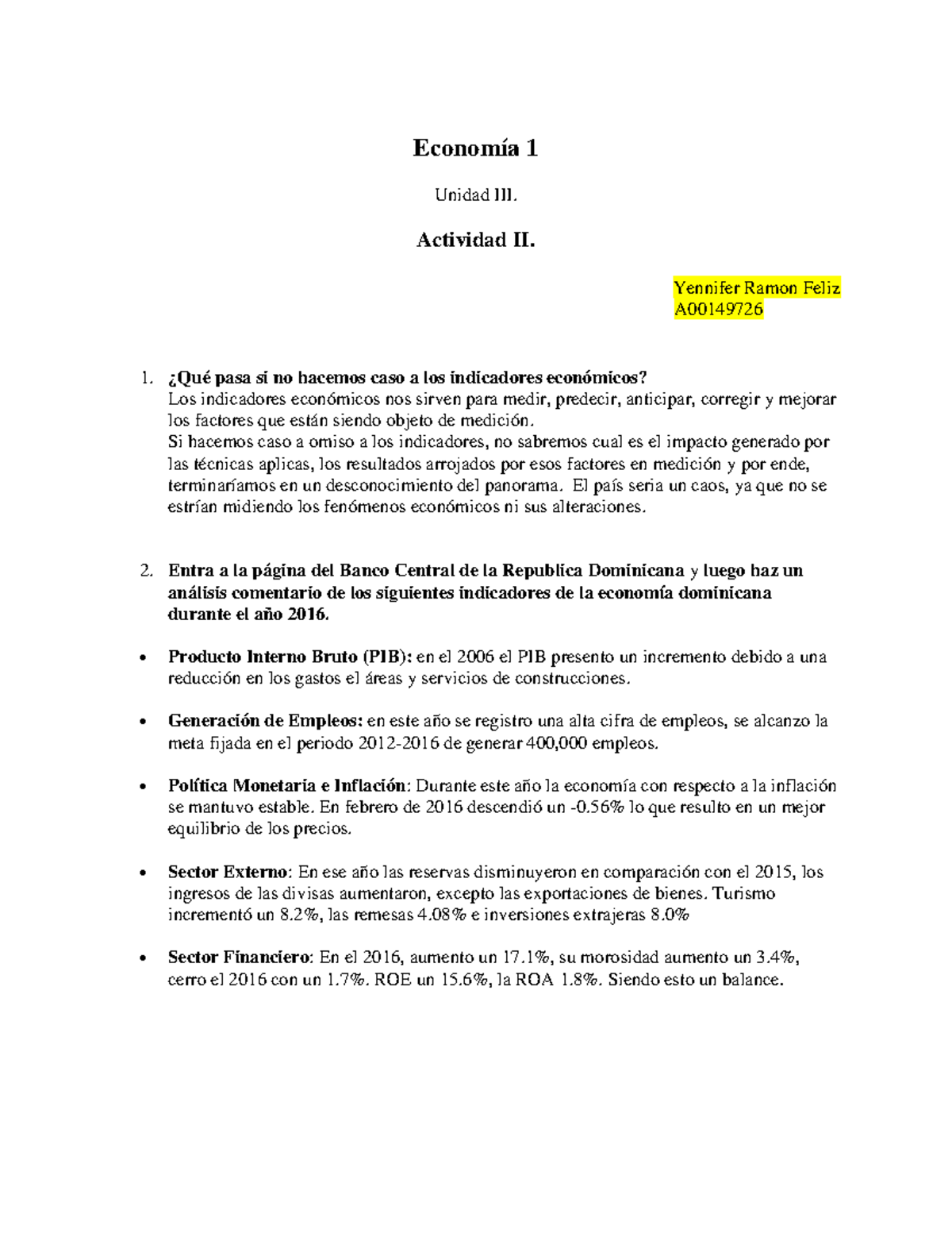 Trabajo final contabilidad II - Economía 1 Unidad III. Actividad II ...