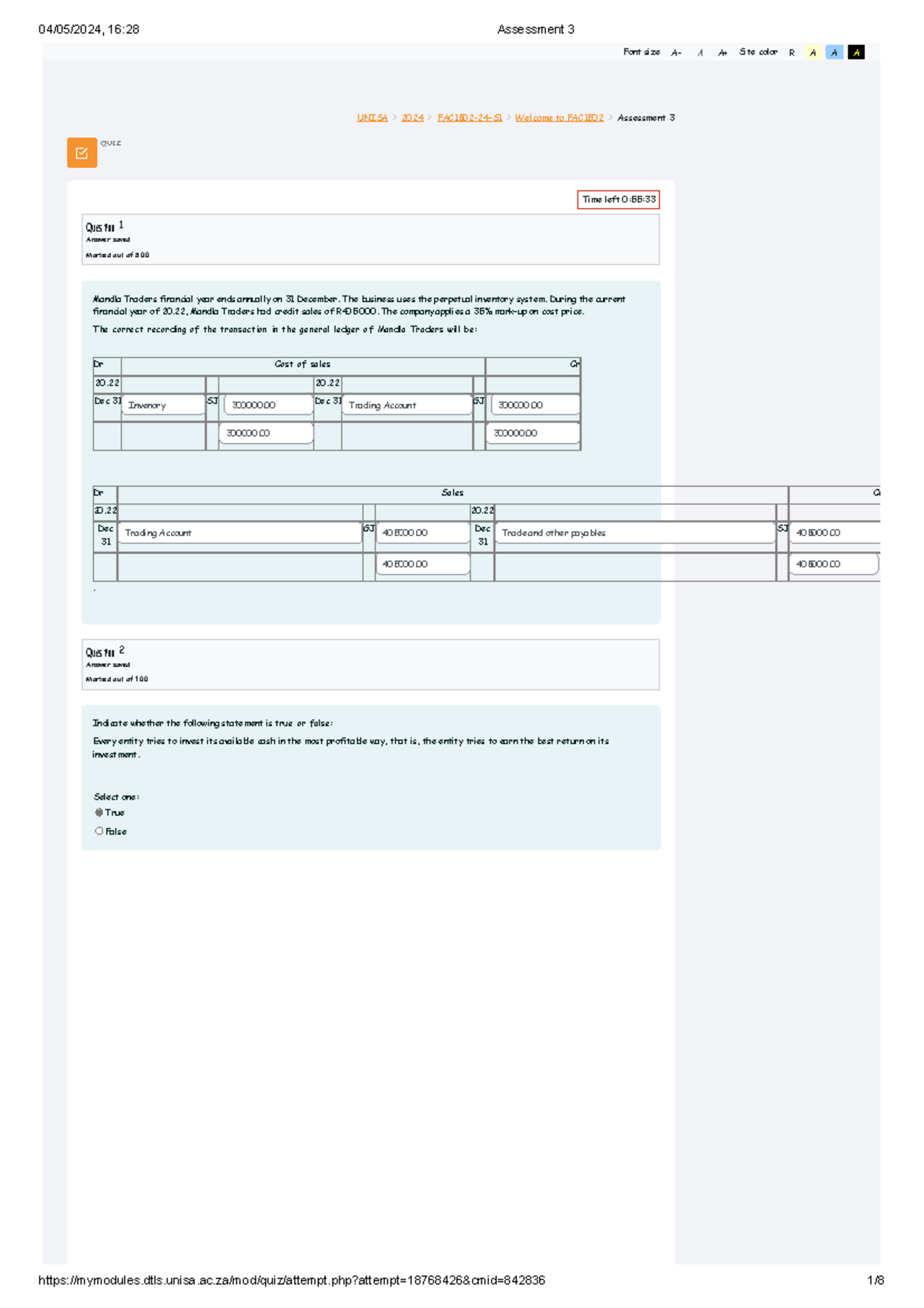FAC 1502 Assessment 3 Semester 1 2024gjg - UNISA 2024 FAC1502-24-S1 Welcome to FAC1502 - Studocu
