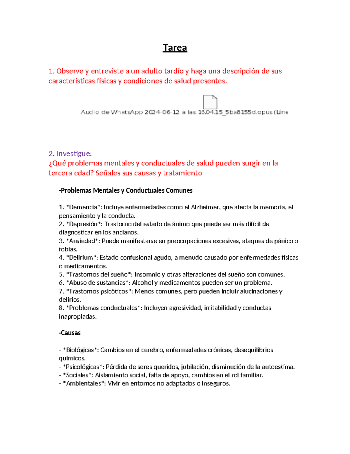 Tarea sem 11 - zhcklsajañkd - Tarea 1. Observe y entreviste a un adulto tardío y haga una - Studocu