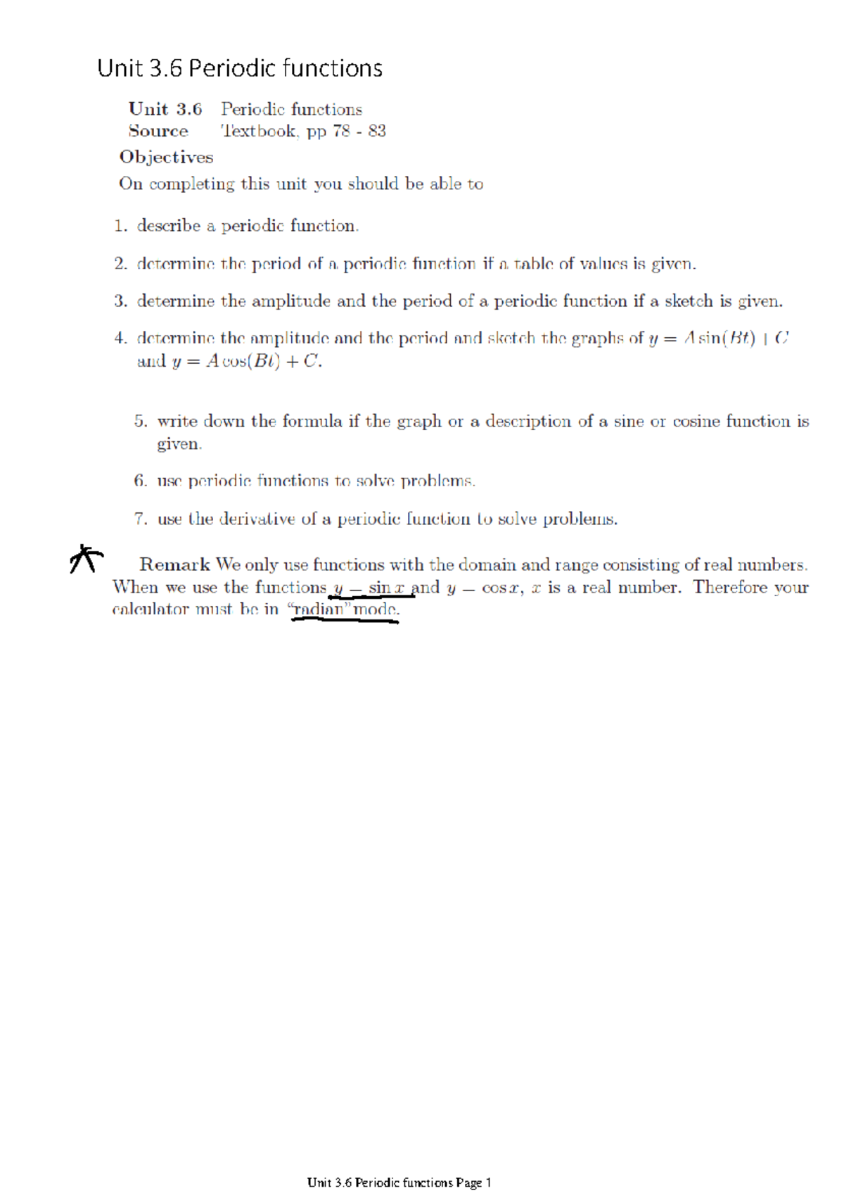 Unit 3.6 Periodic functions 08092023 - WTW 134 - Unit 3 Periodic ...