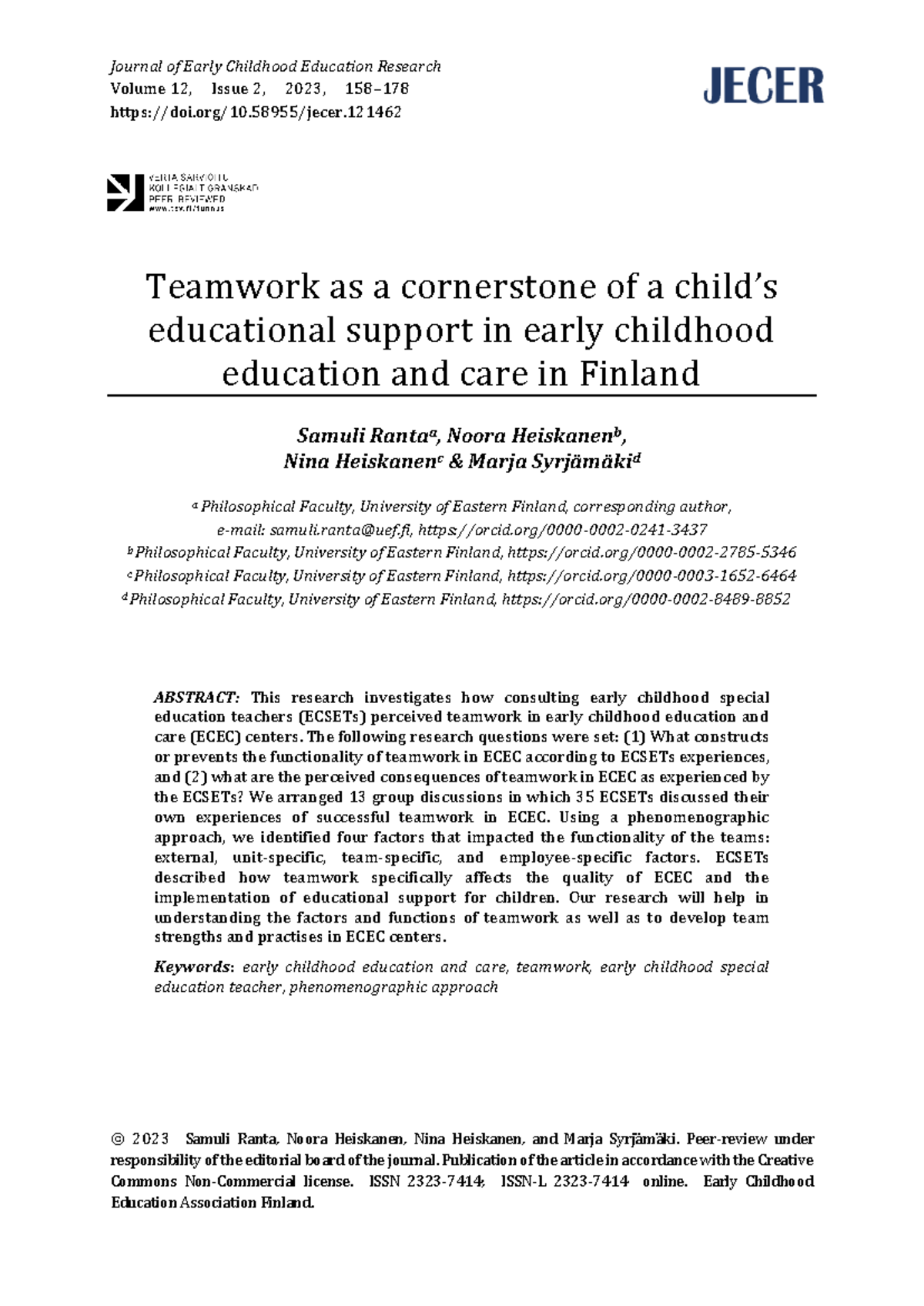 article text with author details - Journal of Early Childhood Education ...