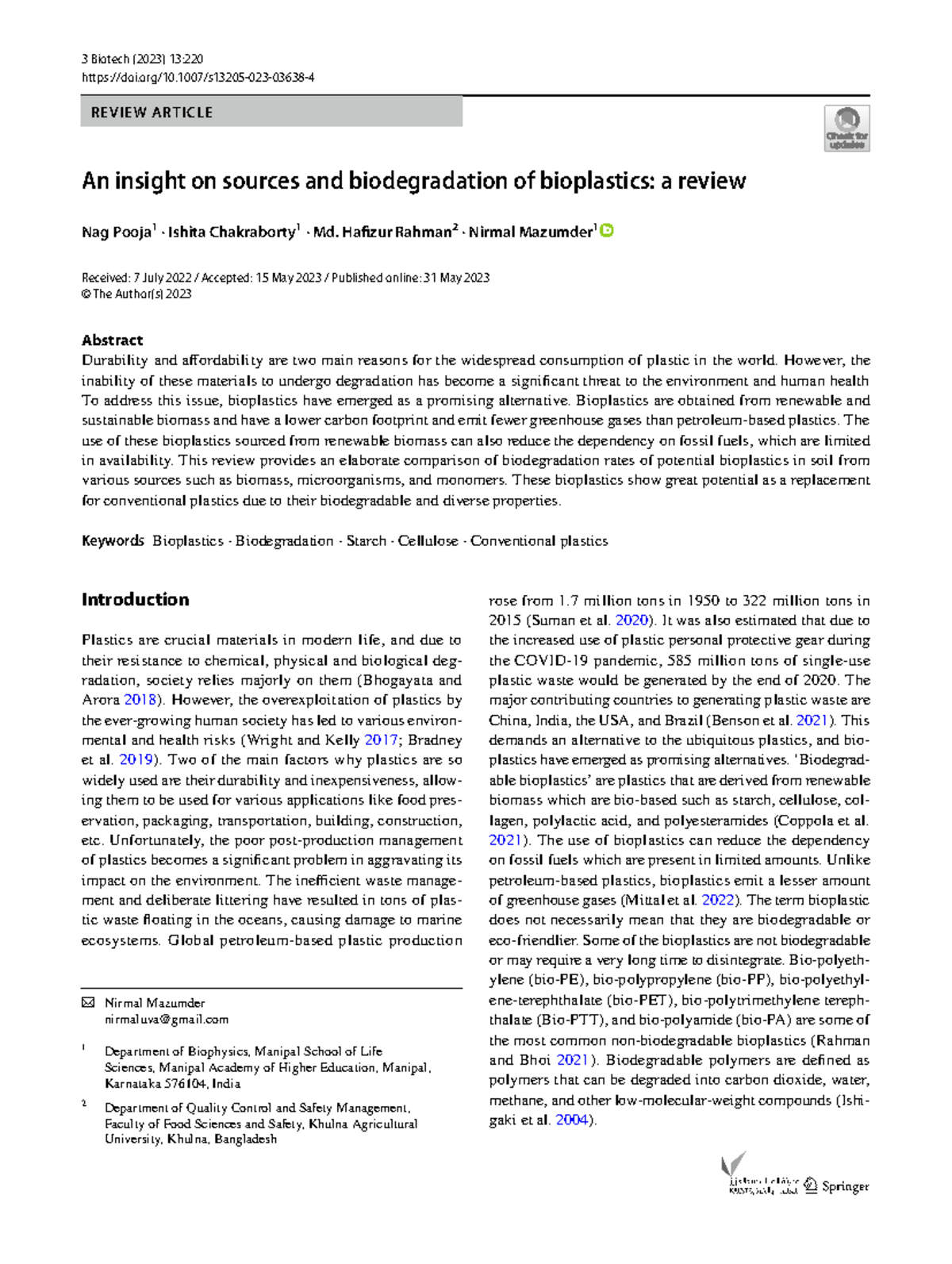 S13205 023 03638 4 - Vol.:(0123456789)1 3 3 Biotech (2023) 13: doi/10. ...
