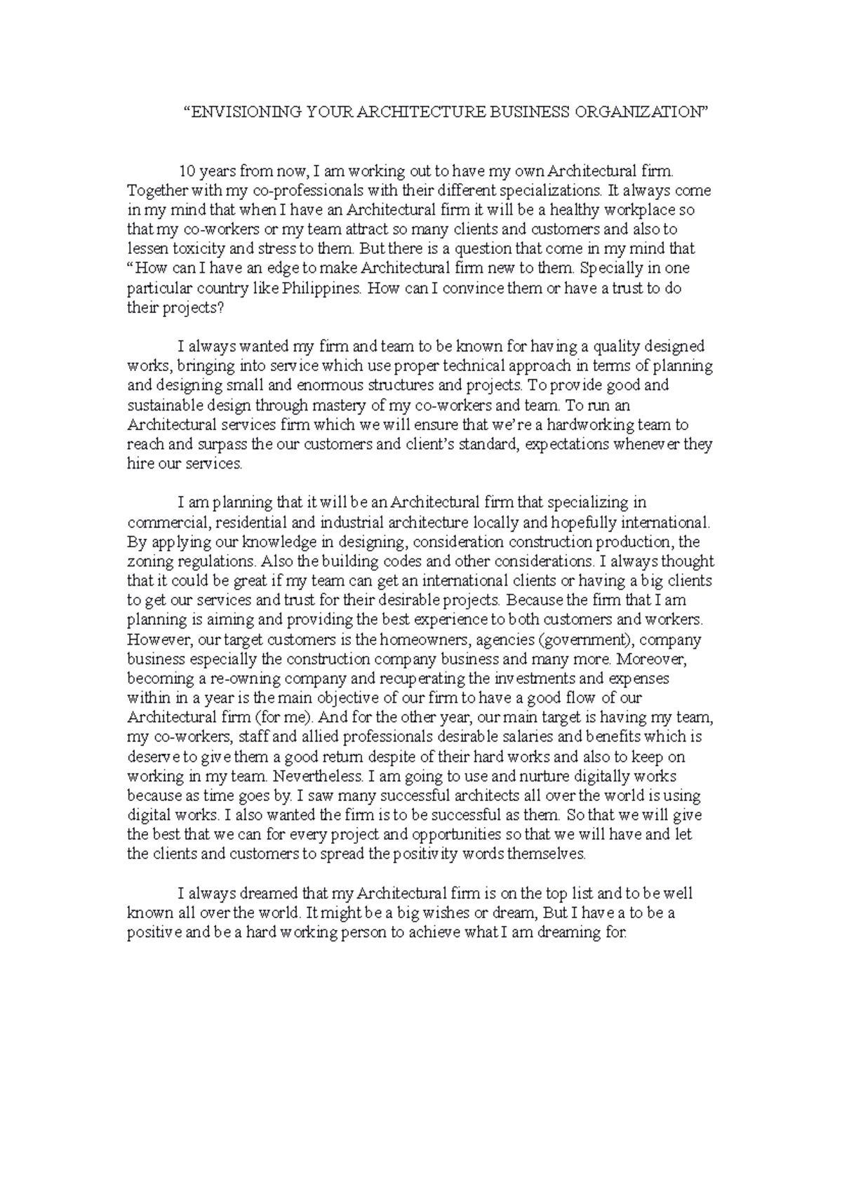 Envisioning your architecture Business Organizatio - “ENVISIONING YOUR ...