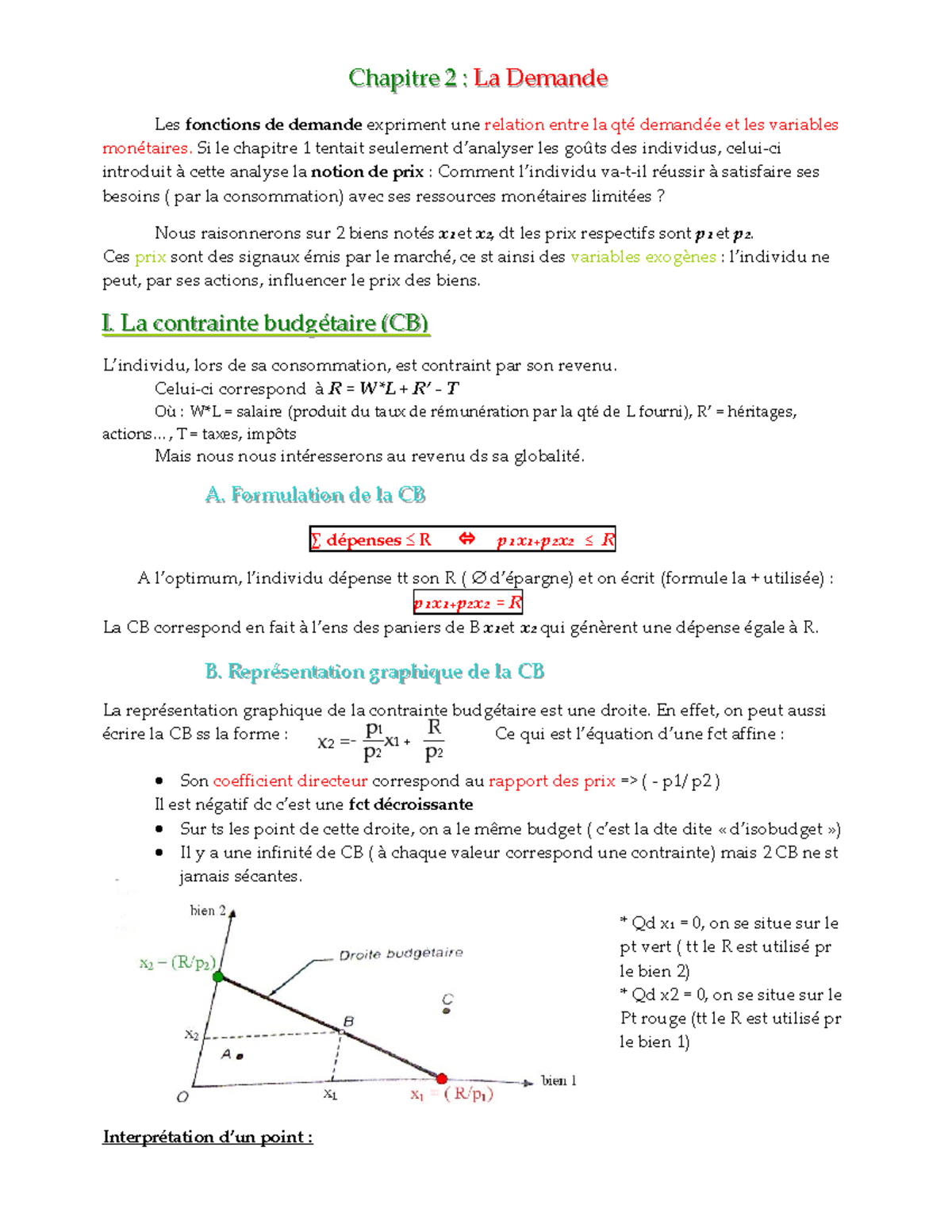 Chap 2 - La Demande - cours - CCChhhaaapppiiitttrrreee 222 ::: LLLaaa ...