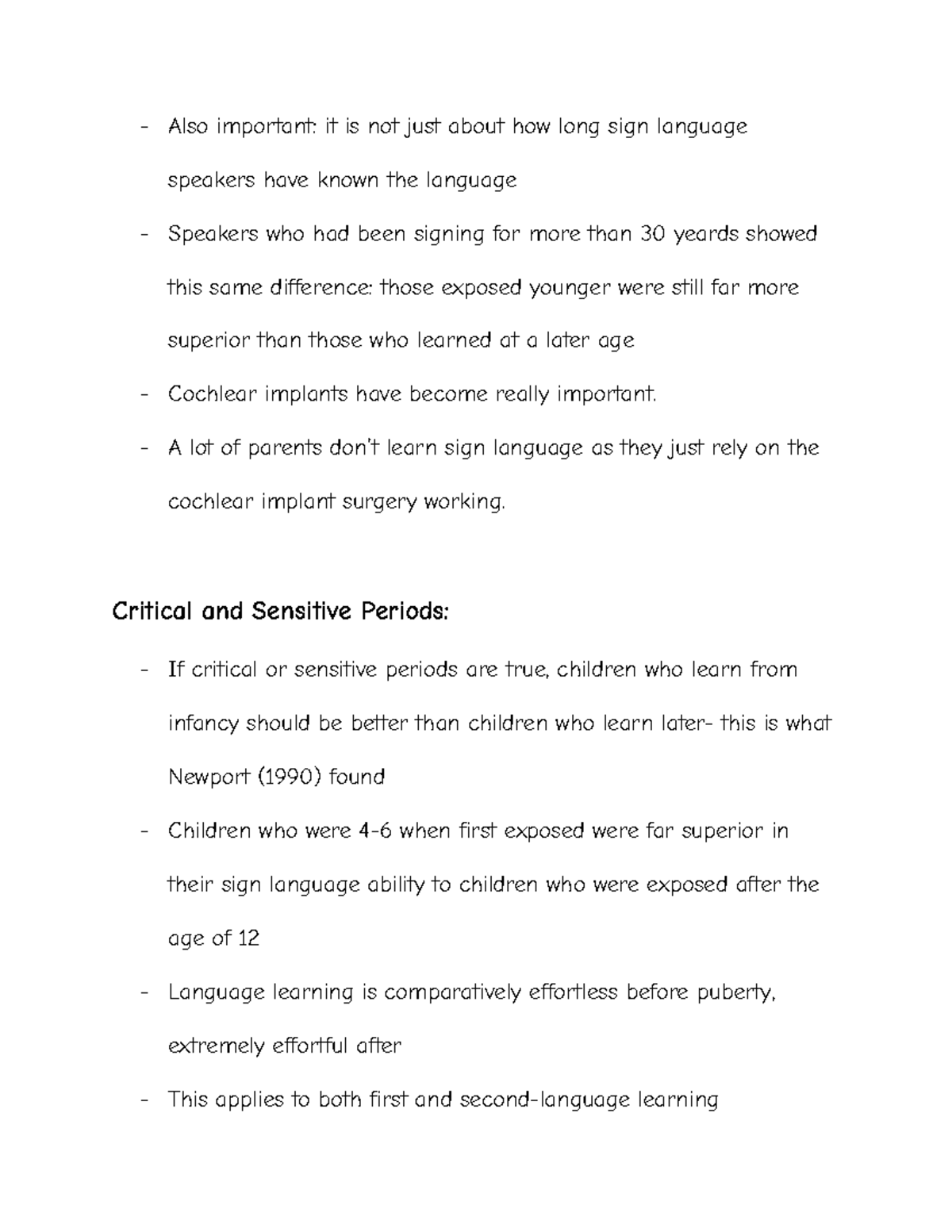 CLPS 0800 notes - Also important: it is not just about how long sign ...