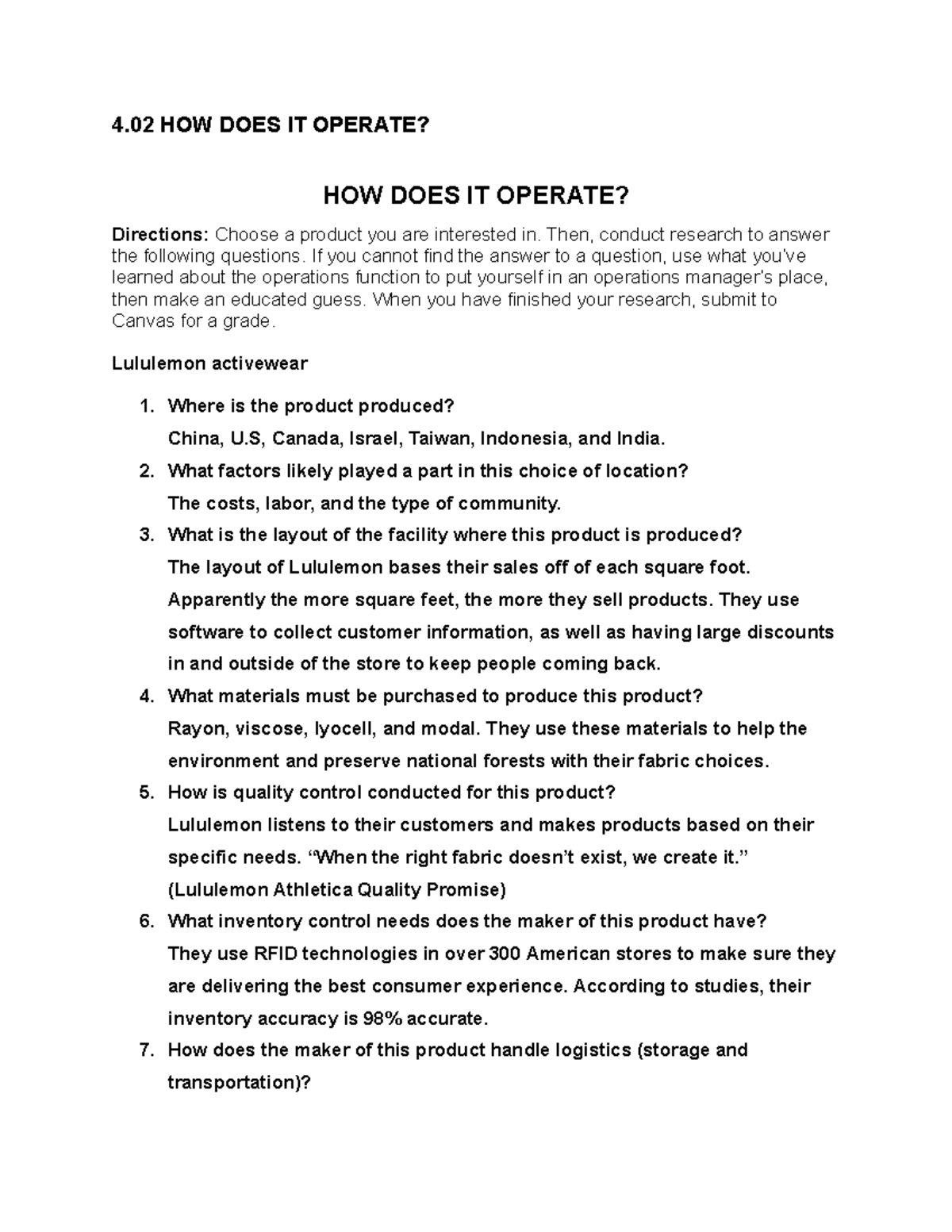 Copy of 4.02 How Does it Operate - 4 HOW DOES IT OPERATE? HOW DOES IT ...