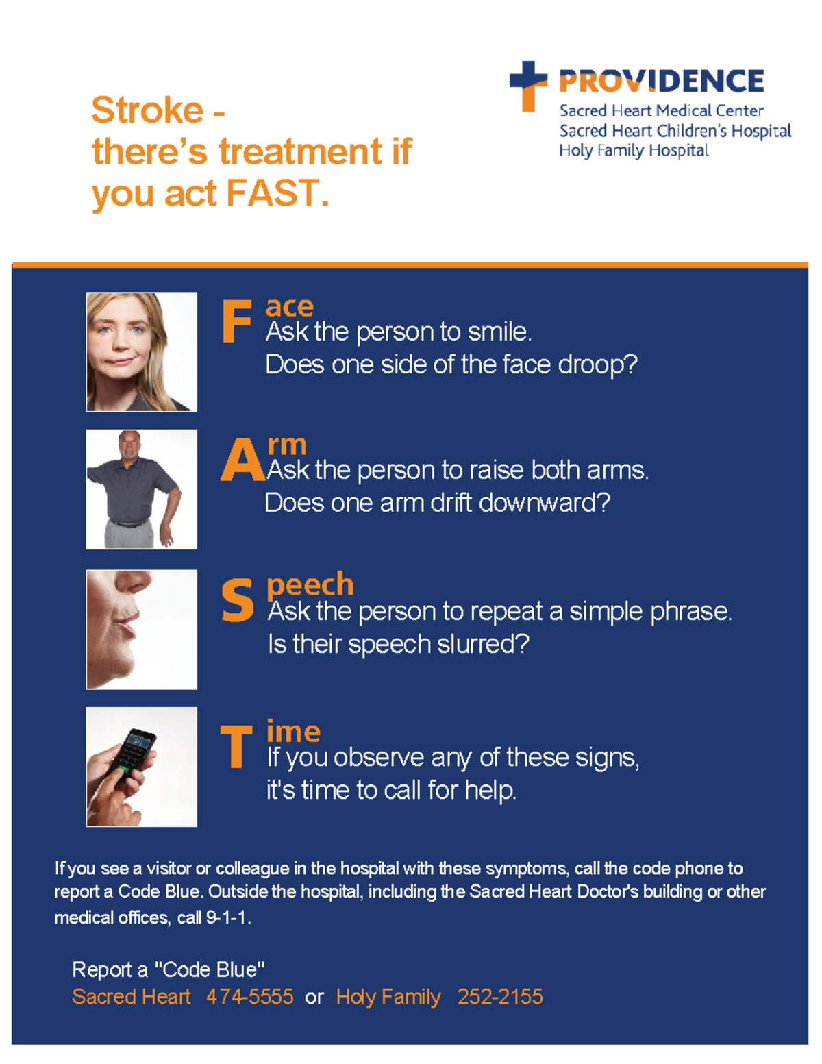 Stroke-FAST Flier - Pass - Stroke - there’s treatment if you act FAST ...