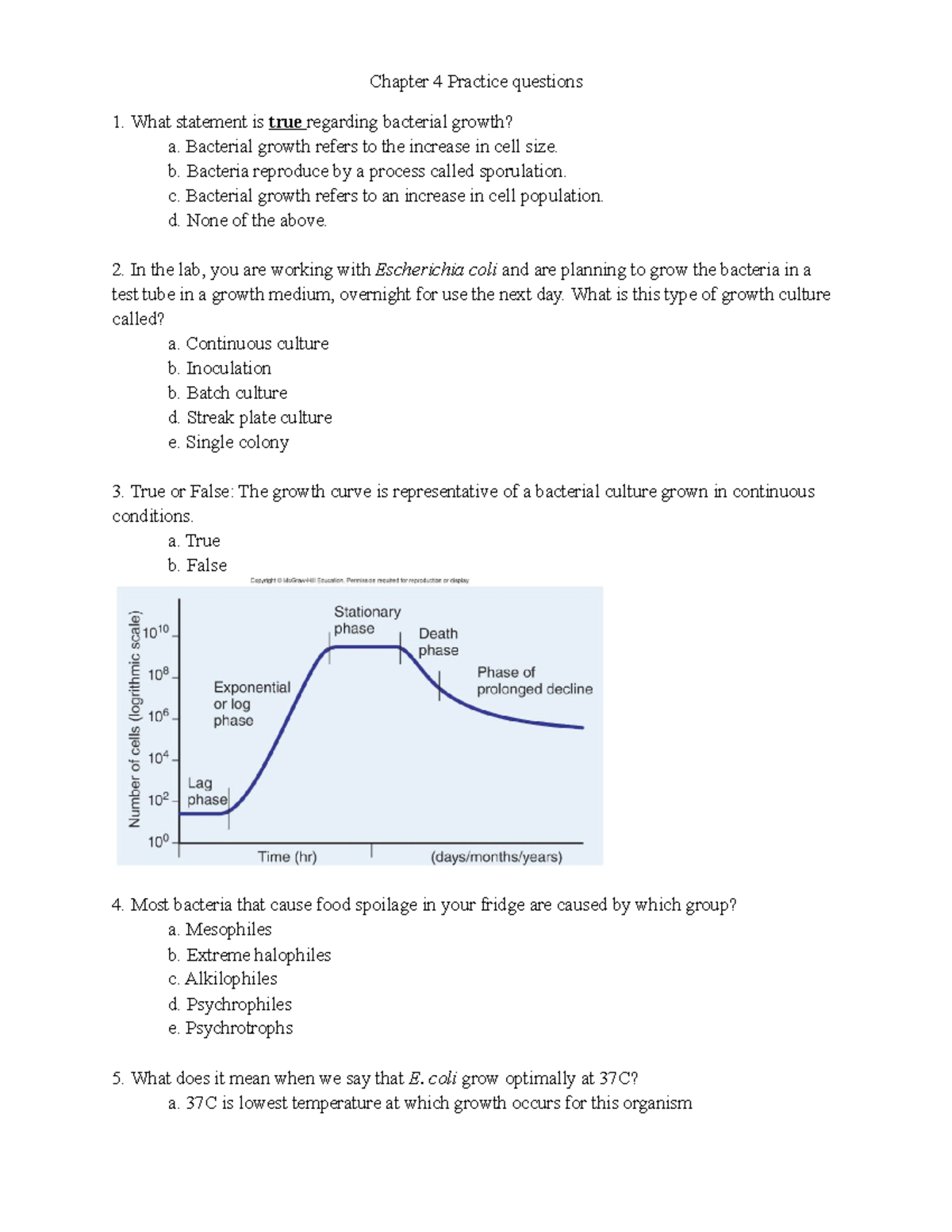Chapter 4 Practice questions - Chapter 4 Practice questions What ...