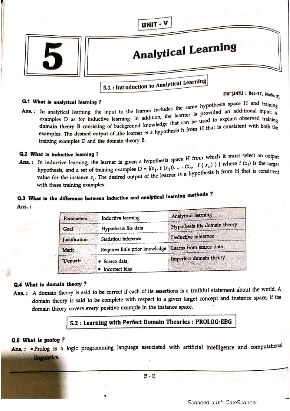 ML UNIT 5 - it is a very helpful study material - Cse (ai & ml) - Studocu