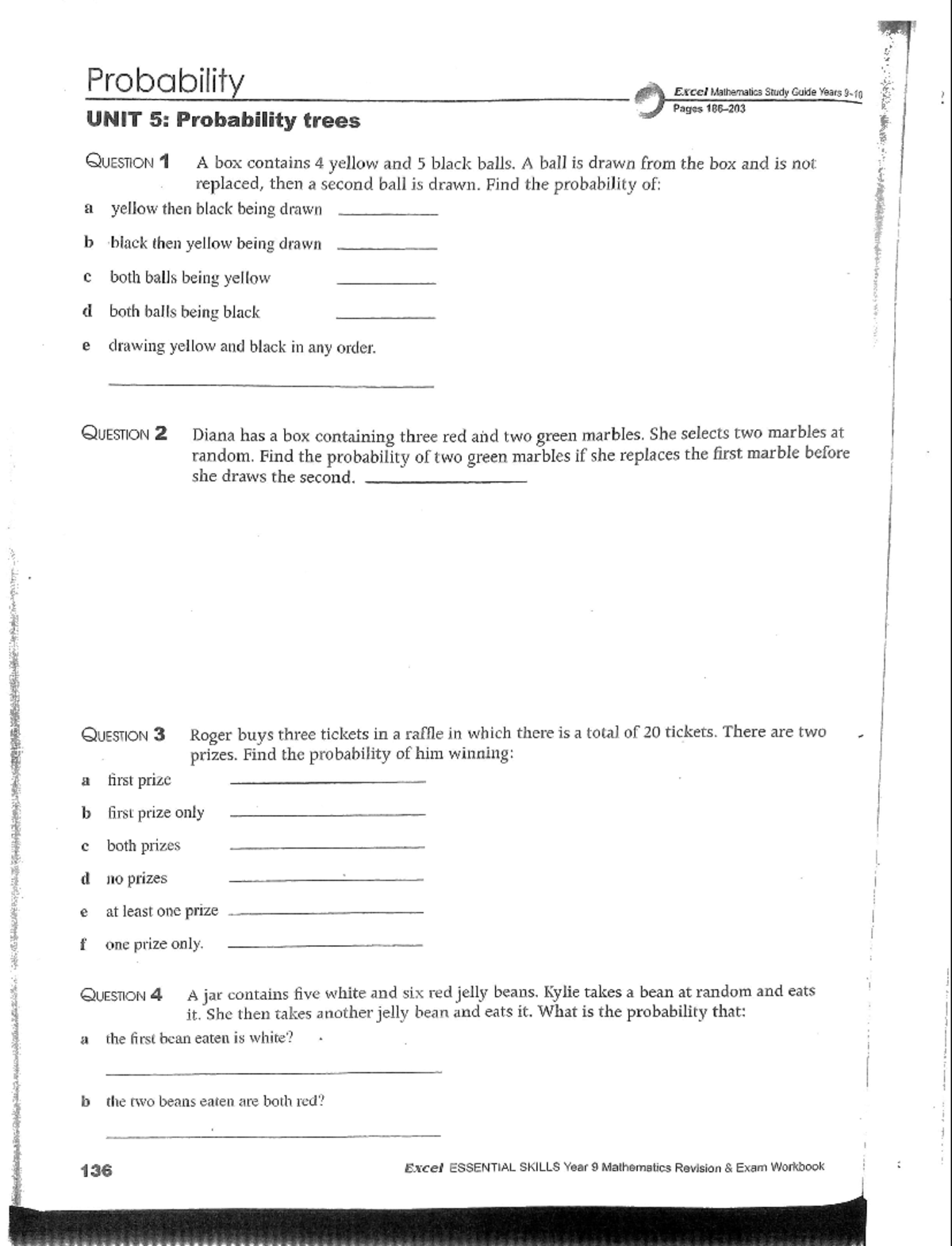 Probability revision 2 - Probability Excel Mathematics Study Guide ...