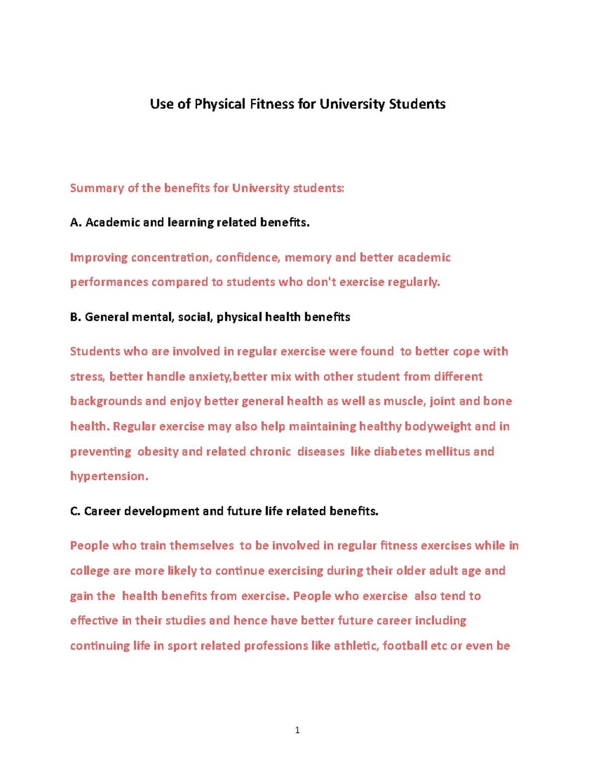 Use of Physical Fitness for University Students - Academic and learning ...