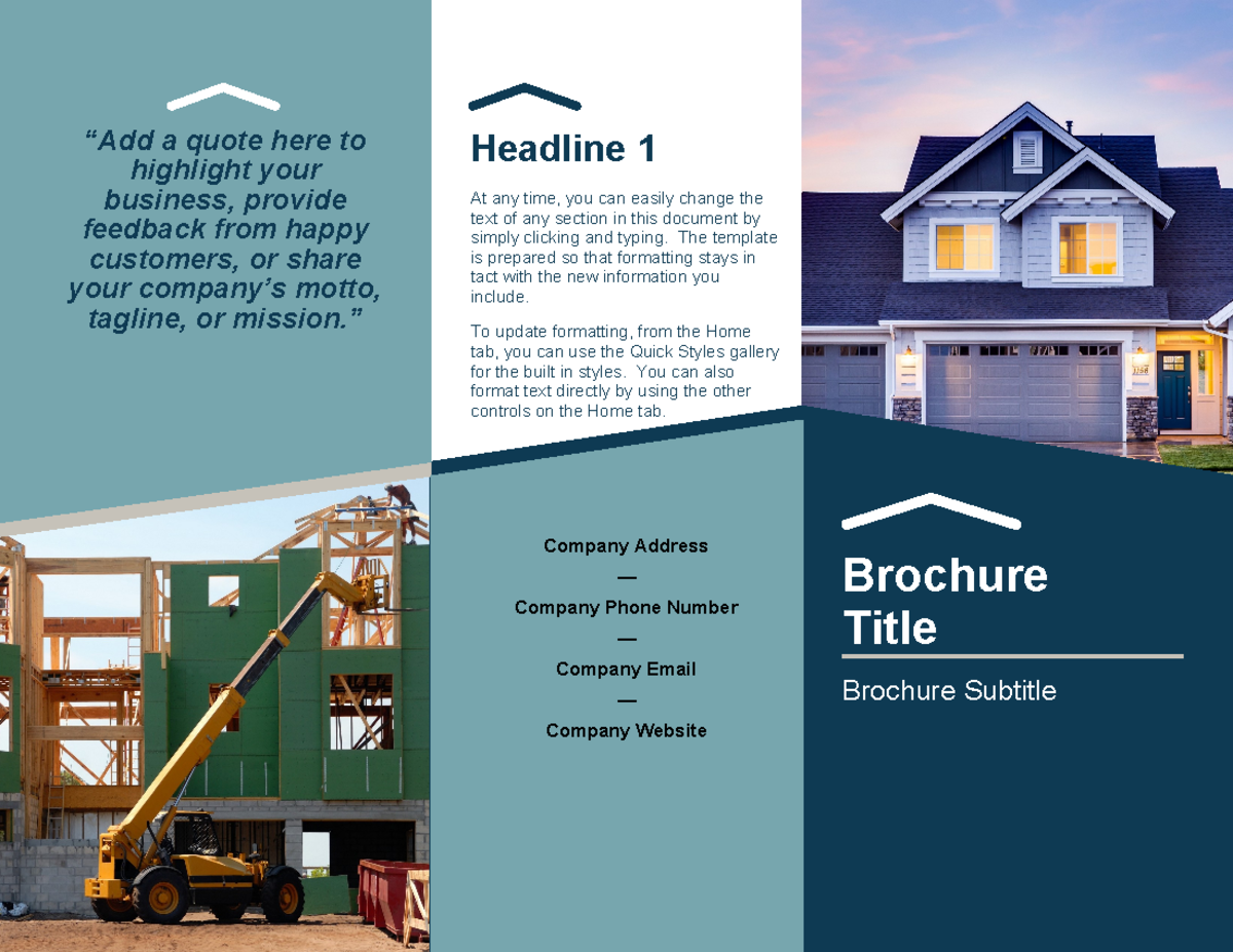 Brochure ELS - “Add a quote here to highlight your business, provide ...