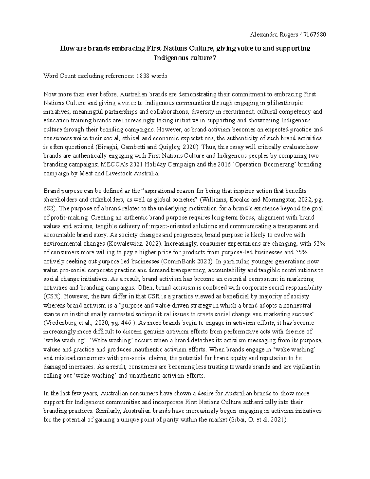 Brand Management A3 Final Essay - How are brands embracing First ...