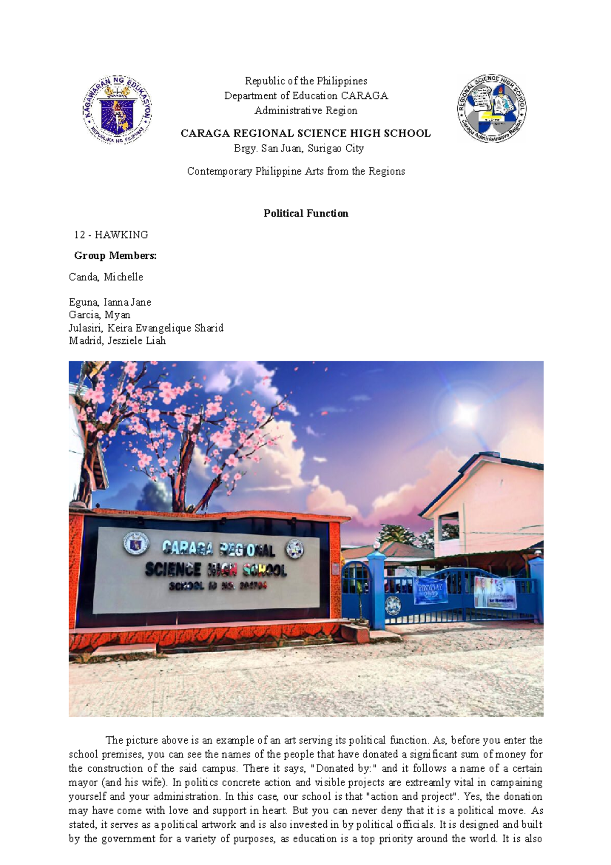 CPAR- Political- Function - Republic of the Philippines Department of ...