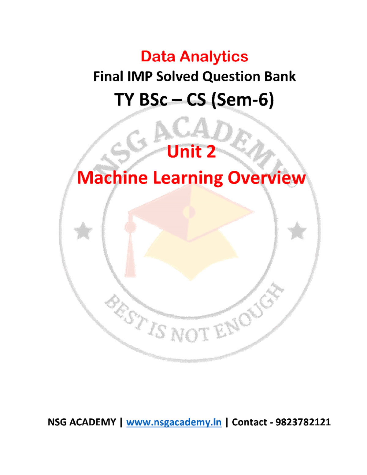 DA Tybcs UNIT2 Solved IMP Notes NSG Academy - Bsc (computer science ... DA Tybcs UNIT2 Solved IMP Notes NSG Academy - Bsc (computer science ...