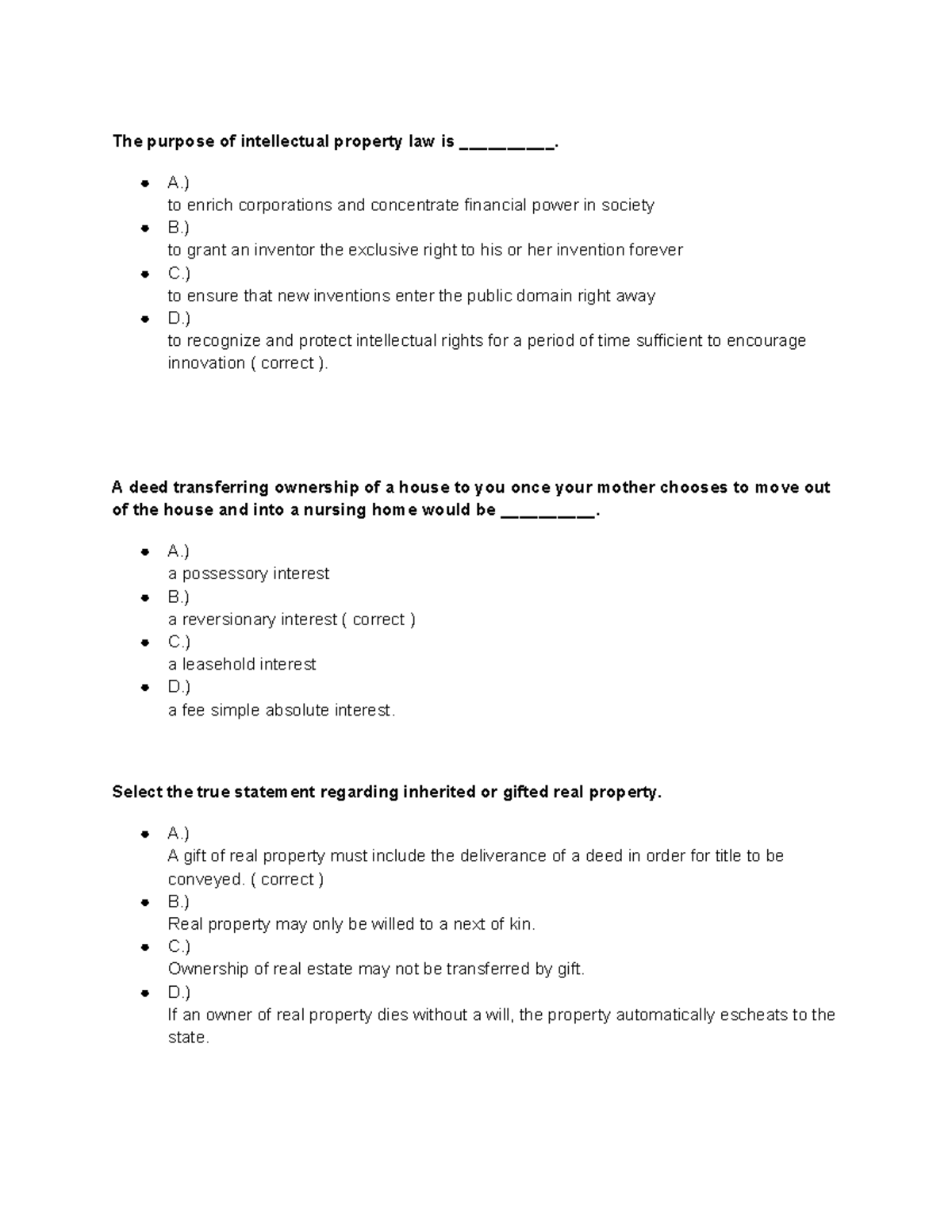 Sophia business law units 3 challenge 1 - The purpose of intellectual ...