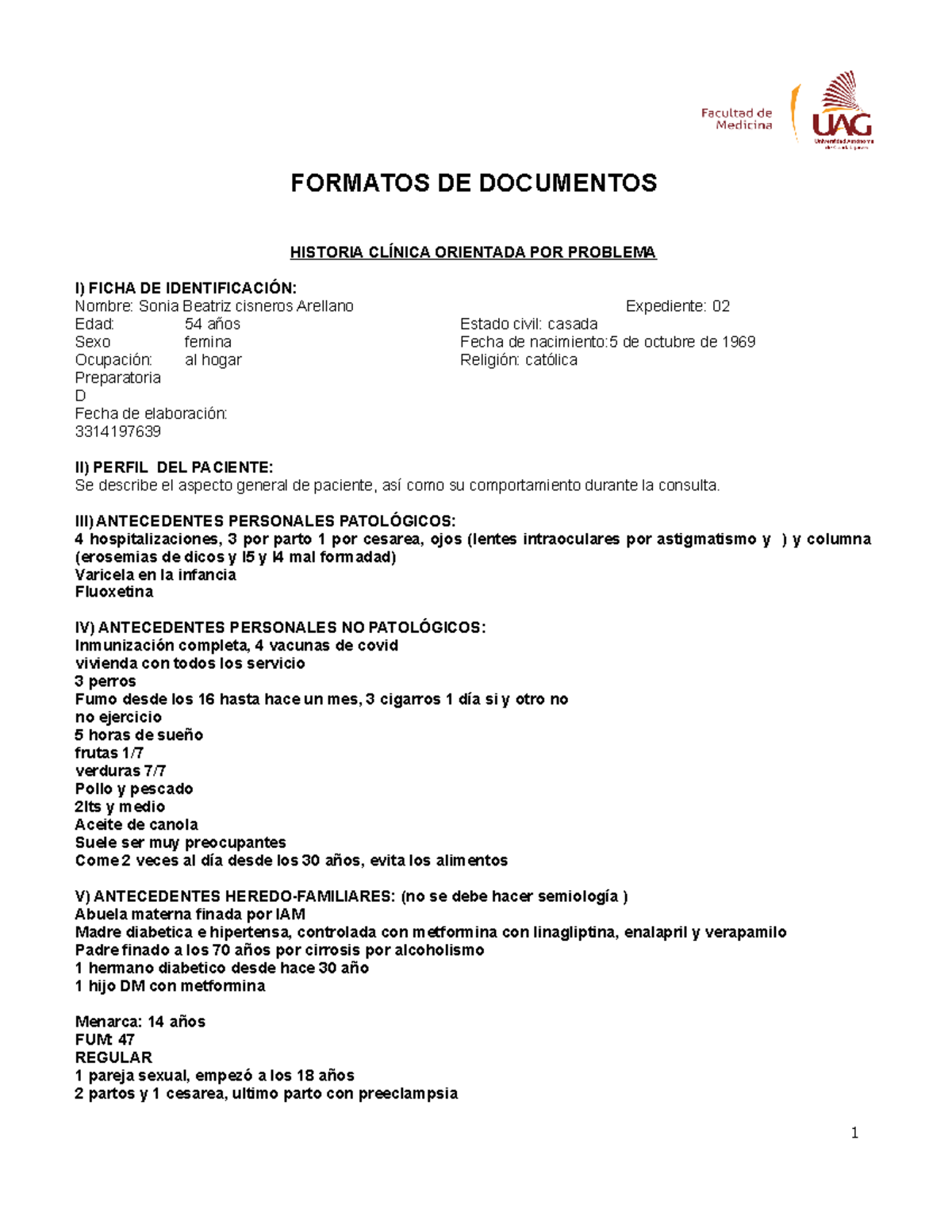 Formato+HC+Y+SOAP - machote historia clinica - FORMATOS DE DOCUMENTOS ...