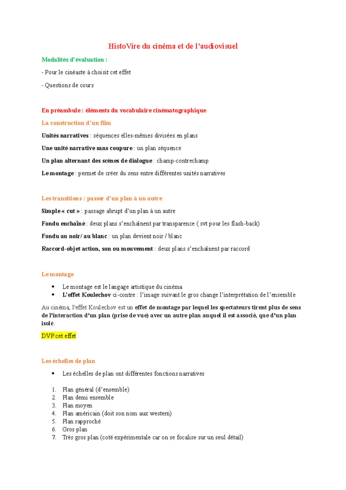 Histoire du cin Ã©ma et de l'audiovisuel - HistoVire du cinéma et de l’audiovisuel Modalités ...