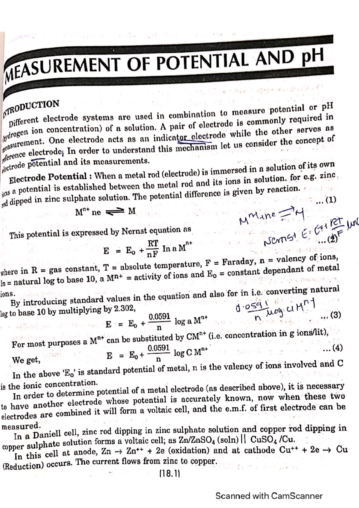 Potentiometry notes - INSTRUMENTAL METHODS - analytical chemistry 2 ...