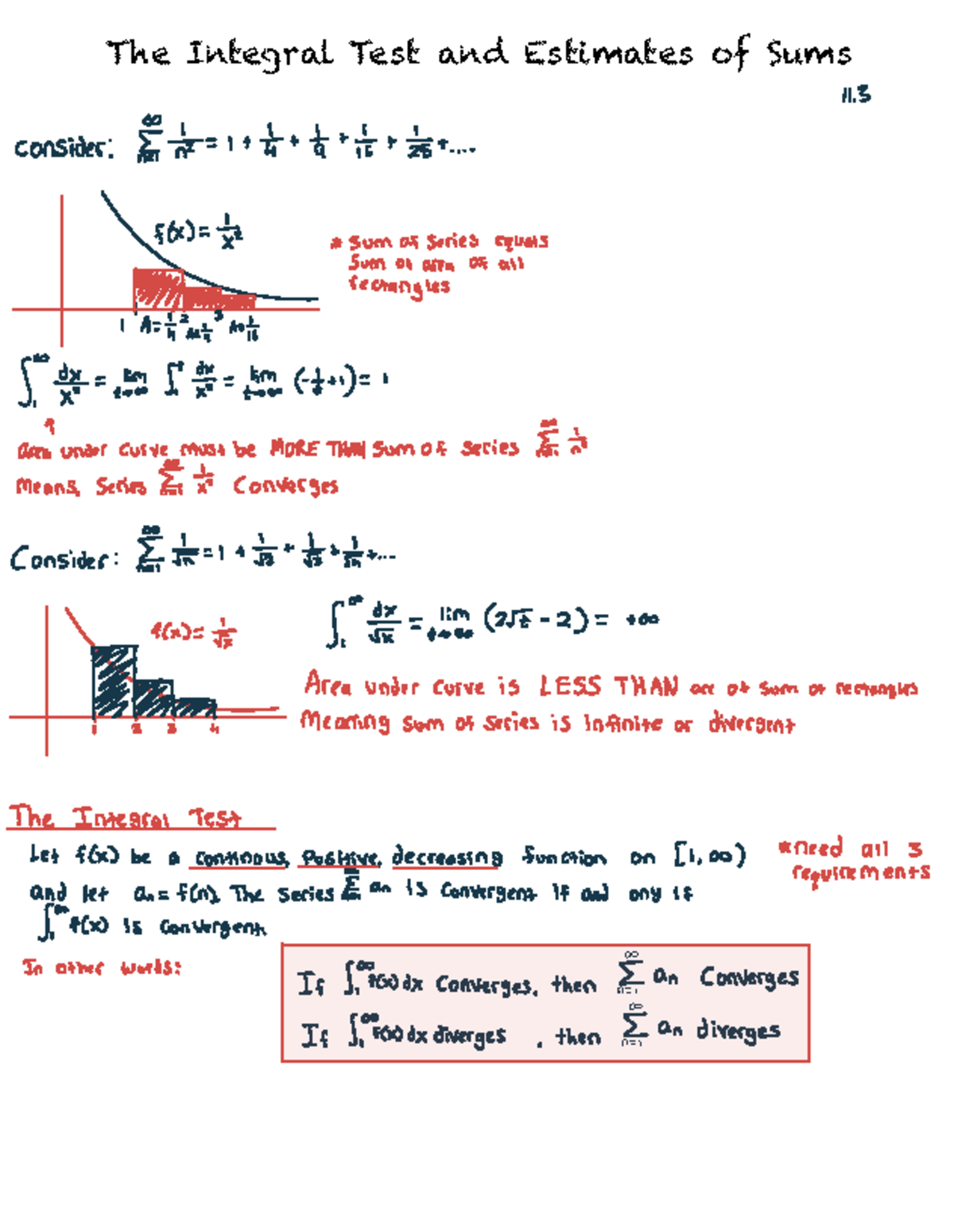 Integral test and Estimate of Sums - The Integral Test and Estimates of ...