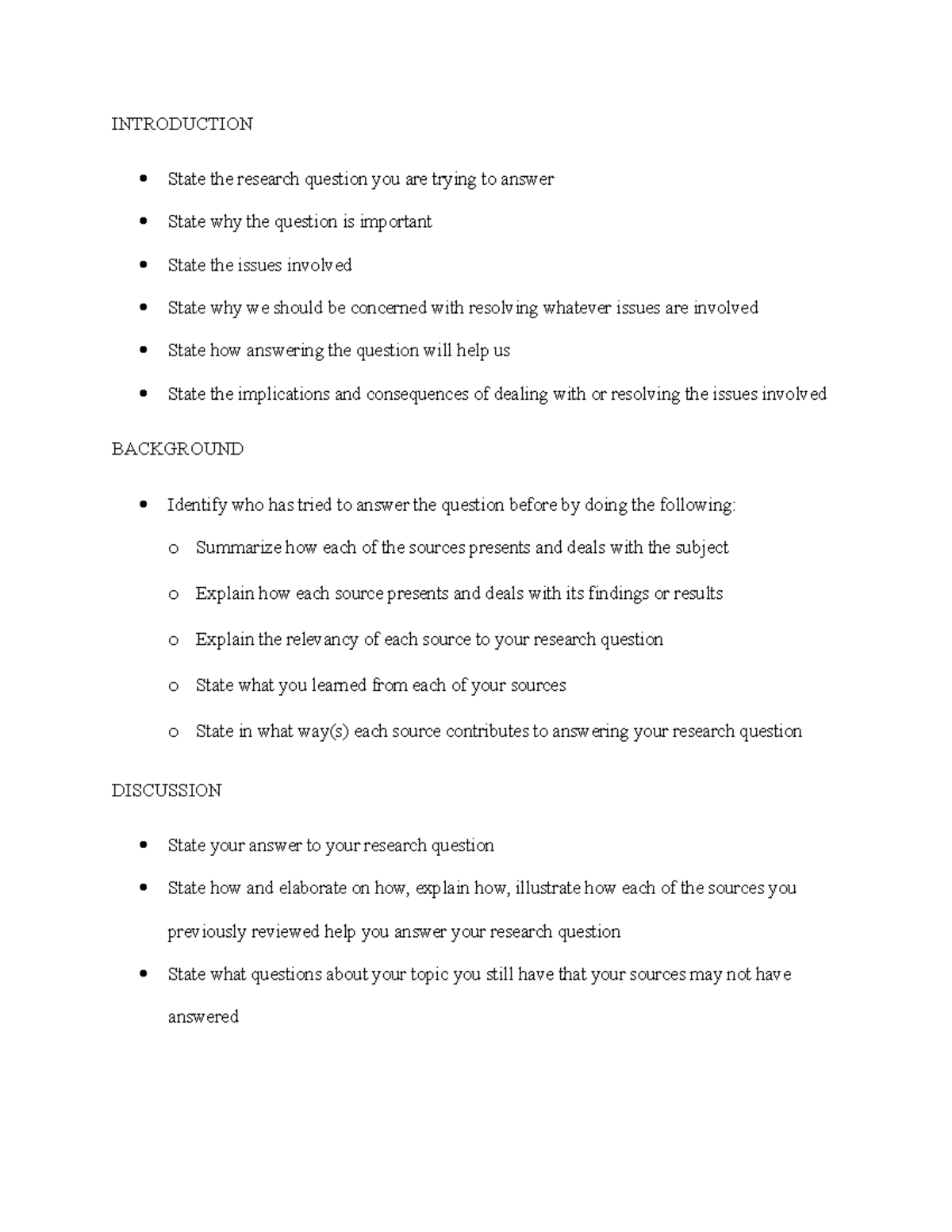 IBL Research Format - INTRODUCTION State the research question you are ...