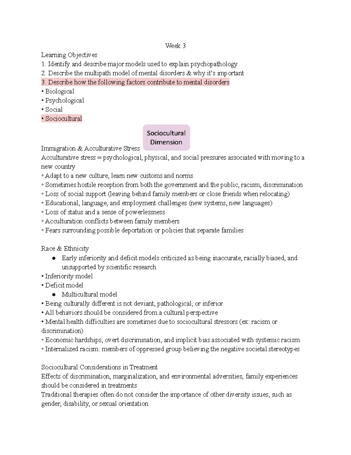 Psyc 340 Lesson 4 - Week 3 Learning Objectives Identify and describe ...