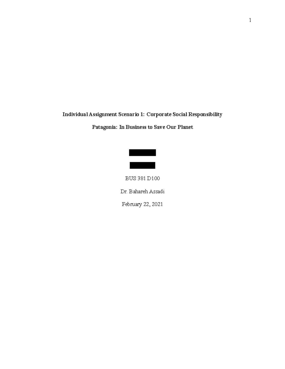 BUS381 Sample Individual Assignment BUS381 Sample Individual Assignment ...