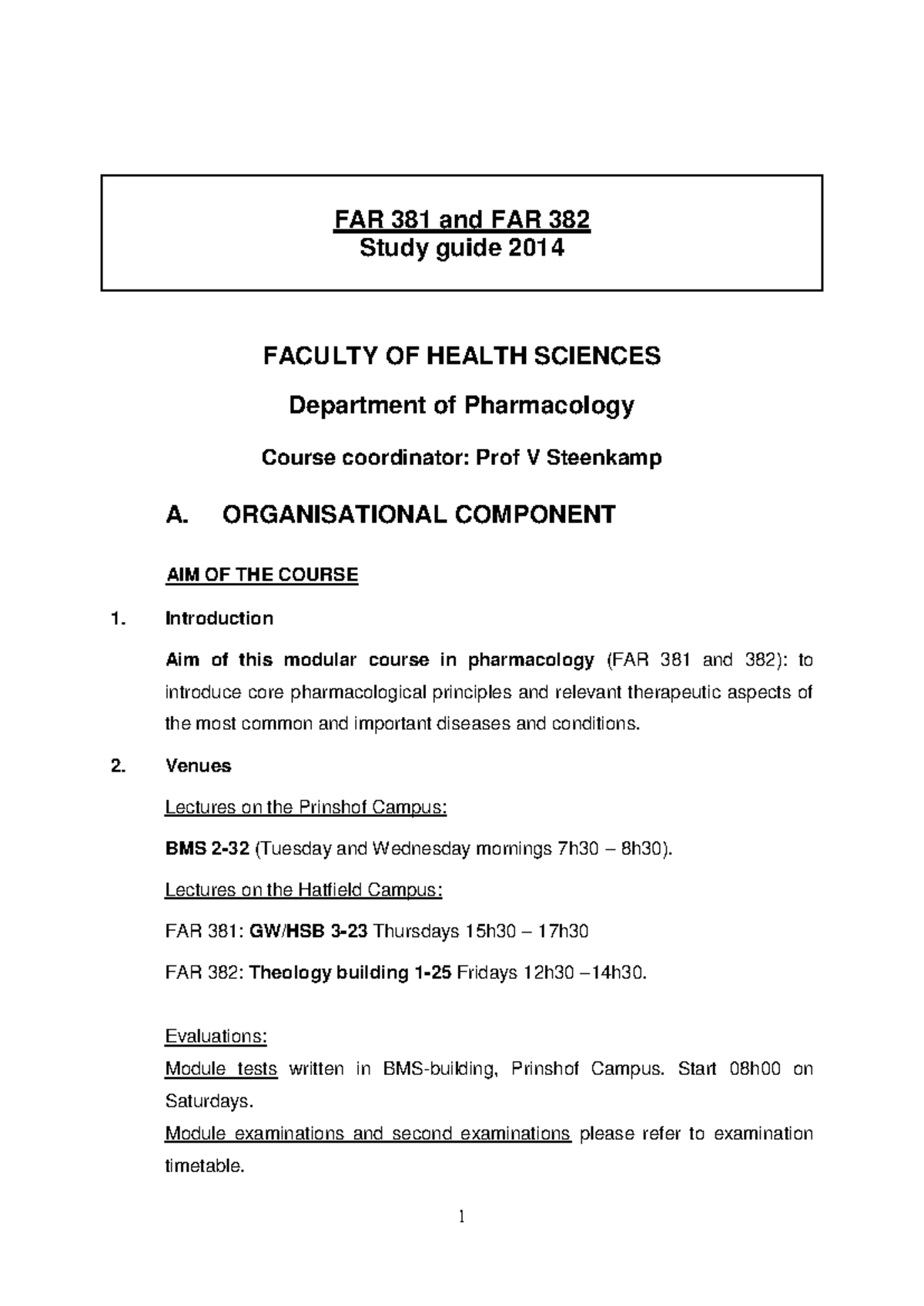 Pharmacology block book FAR381 382 2014 final - FAR 381 and FAR 382 ...